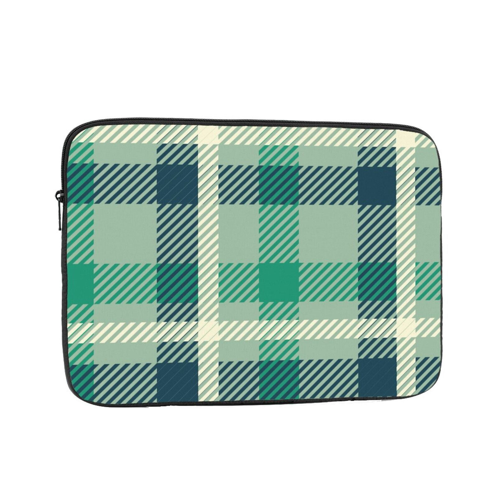 LNWH Green Plaid Texture Pattern Laptop Sleeve, Notebook Computer ...