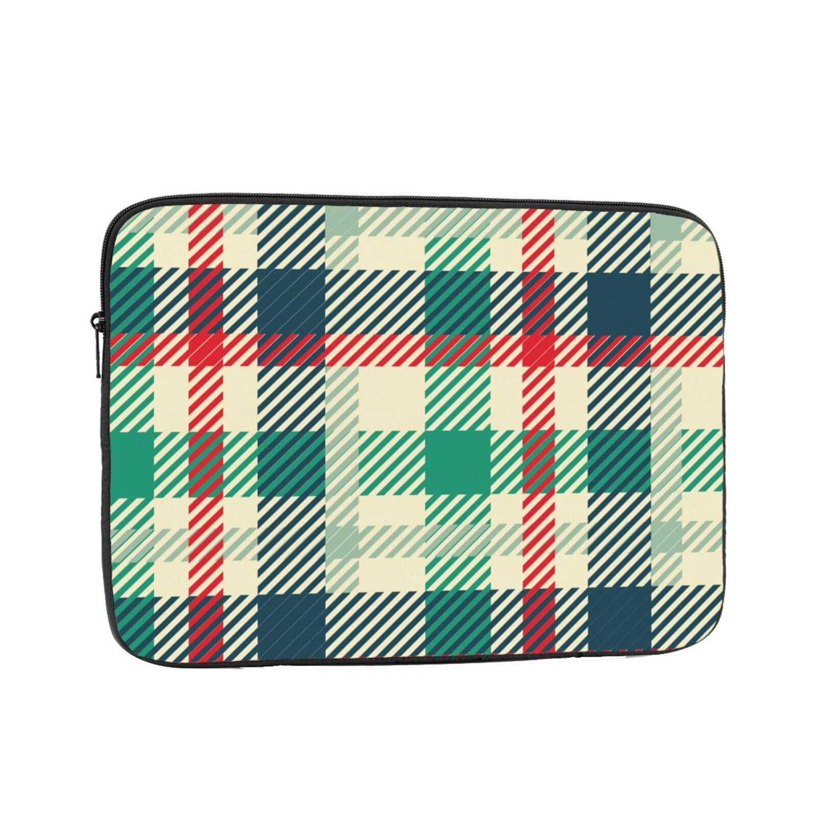 LNWH Green Retro Plaid Texture Pattern Laptop Sleeve, Notebook Computer ...