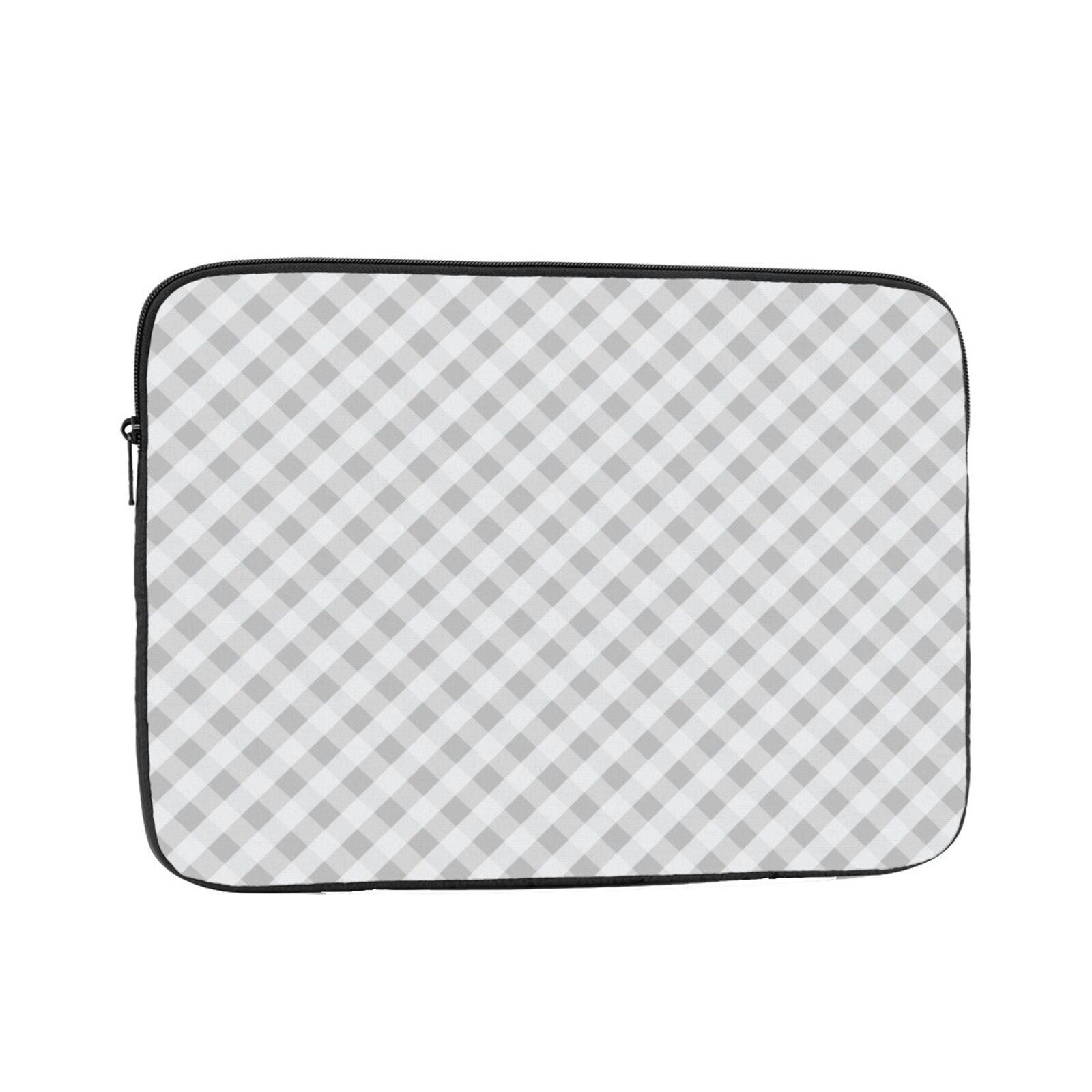LNWH Grey Check Stripe Art Pattern Laptop Sleeve, Notebook Computer ...