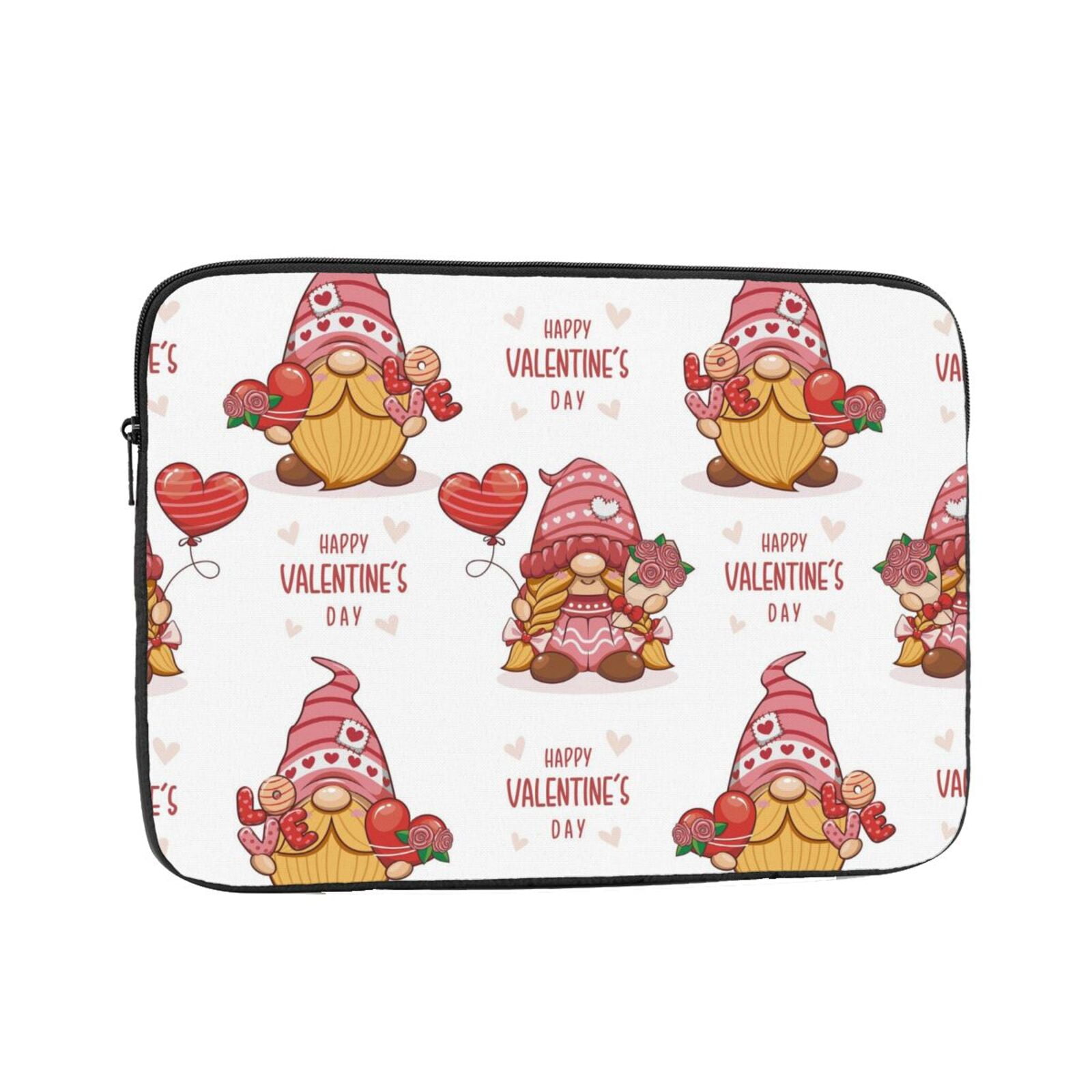 LNWH Happy Valentine Cartoon Gnomes Pattern Laptop Sleeve, Notebook ...