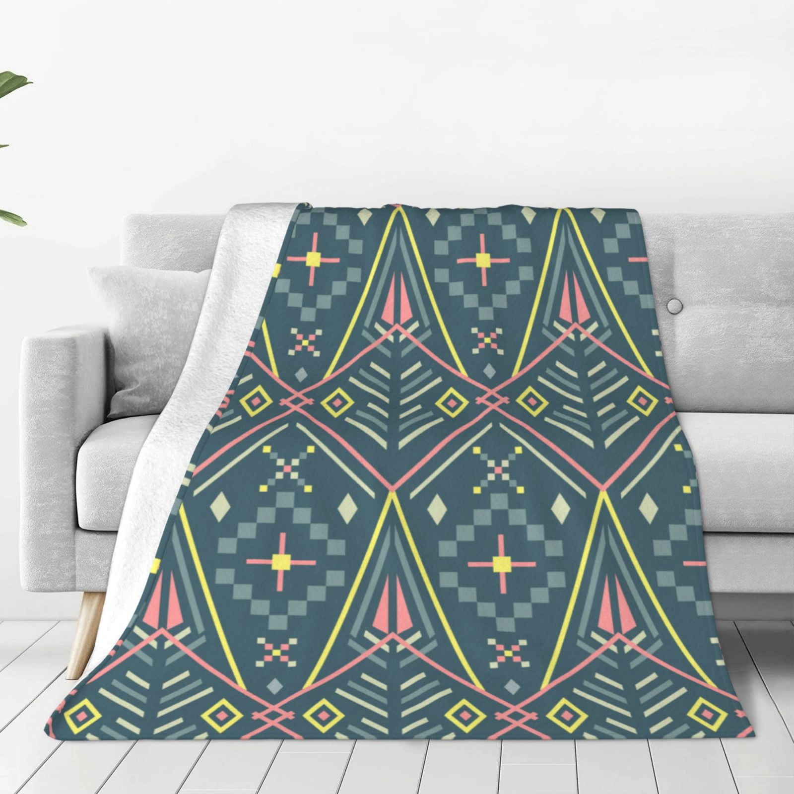 LNWH Indonesian Seamless Art Pattern Throw Blanket, Flannel Sofa ...