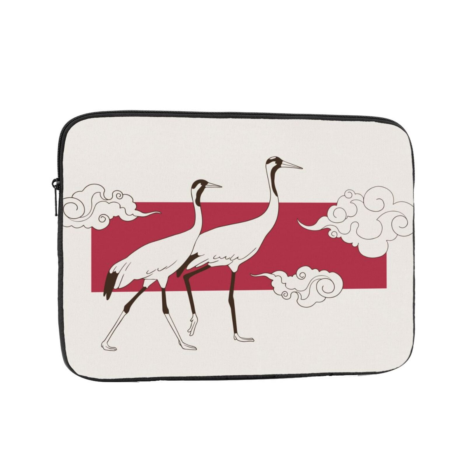 LNWH Japanese Hand Drawn Cranes Pattern Laptop Sleeve, Notebook ...