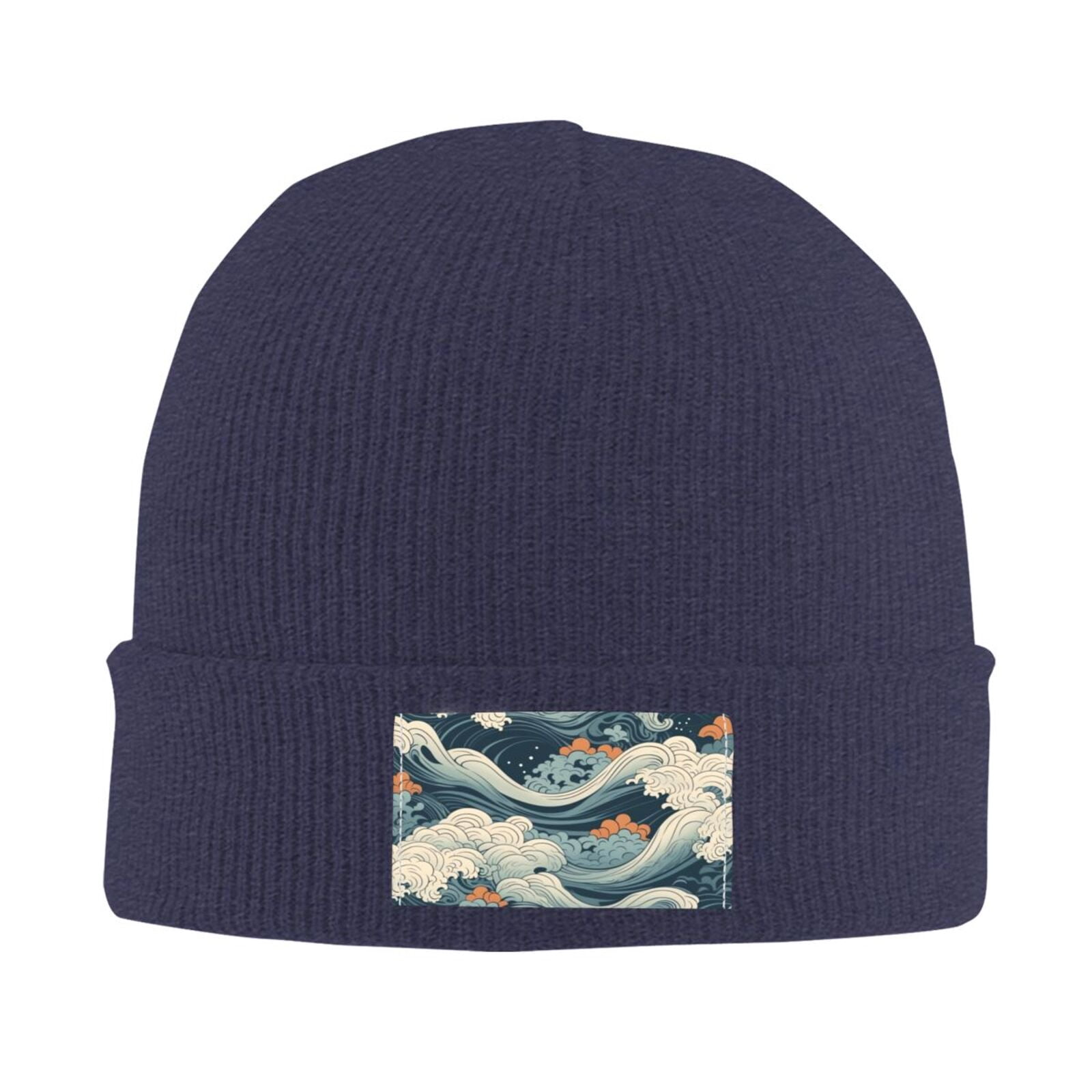 LNWH Knitted Acrylic Hat, Sea Water Wave Pattern Winter Beanie Hat for ...