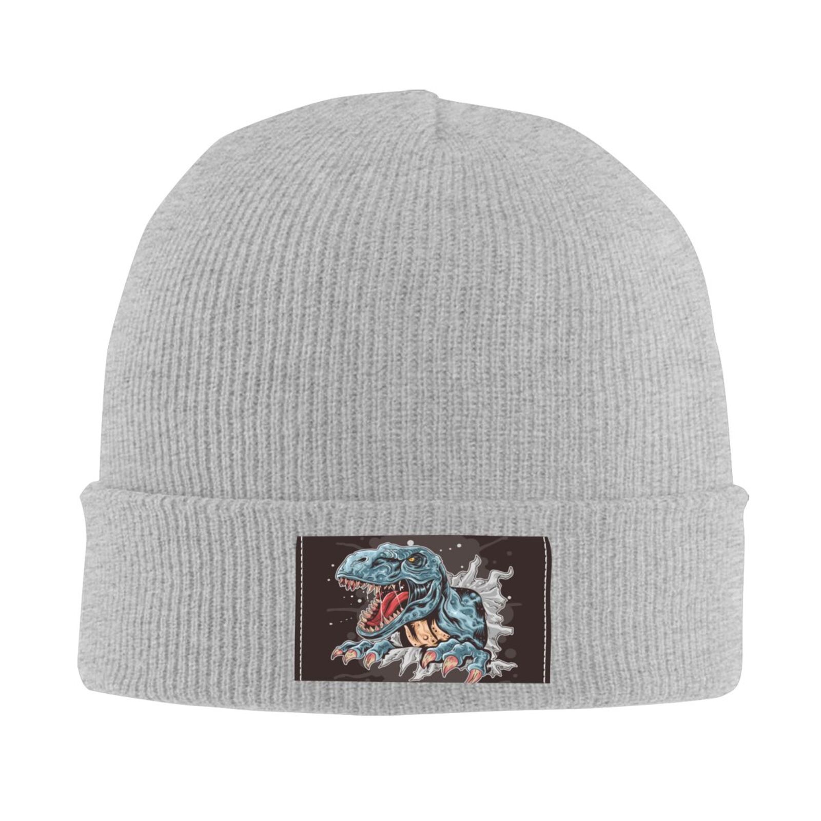 LNWH Knitted Acrylic Hat, Tyrannosaurus Rex Dinosaur Pattern Winter ...