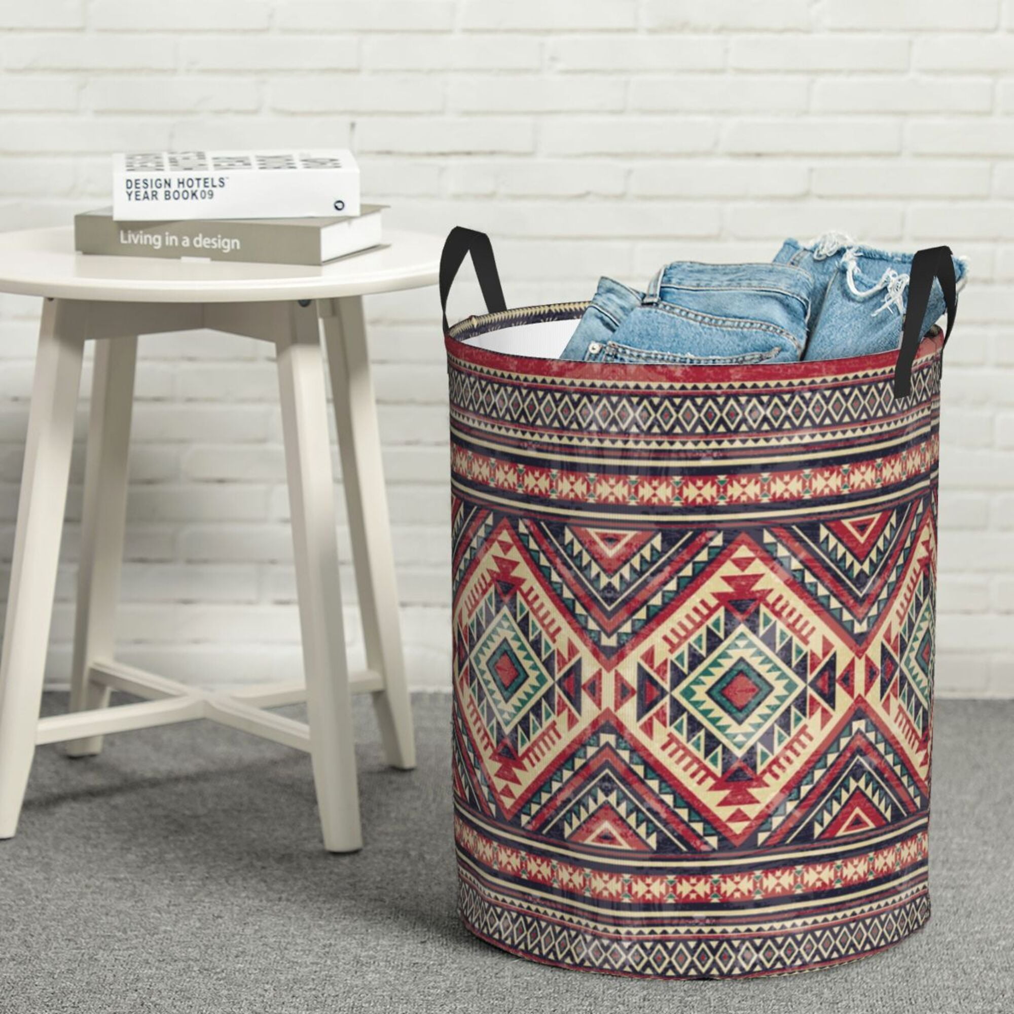 LNWH Laundry Basket, Abstract Zigzag Aztec Stripe Art Pattern Foldable ...