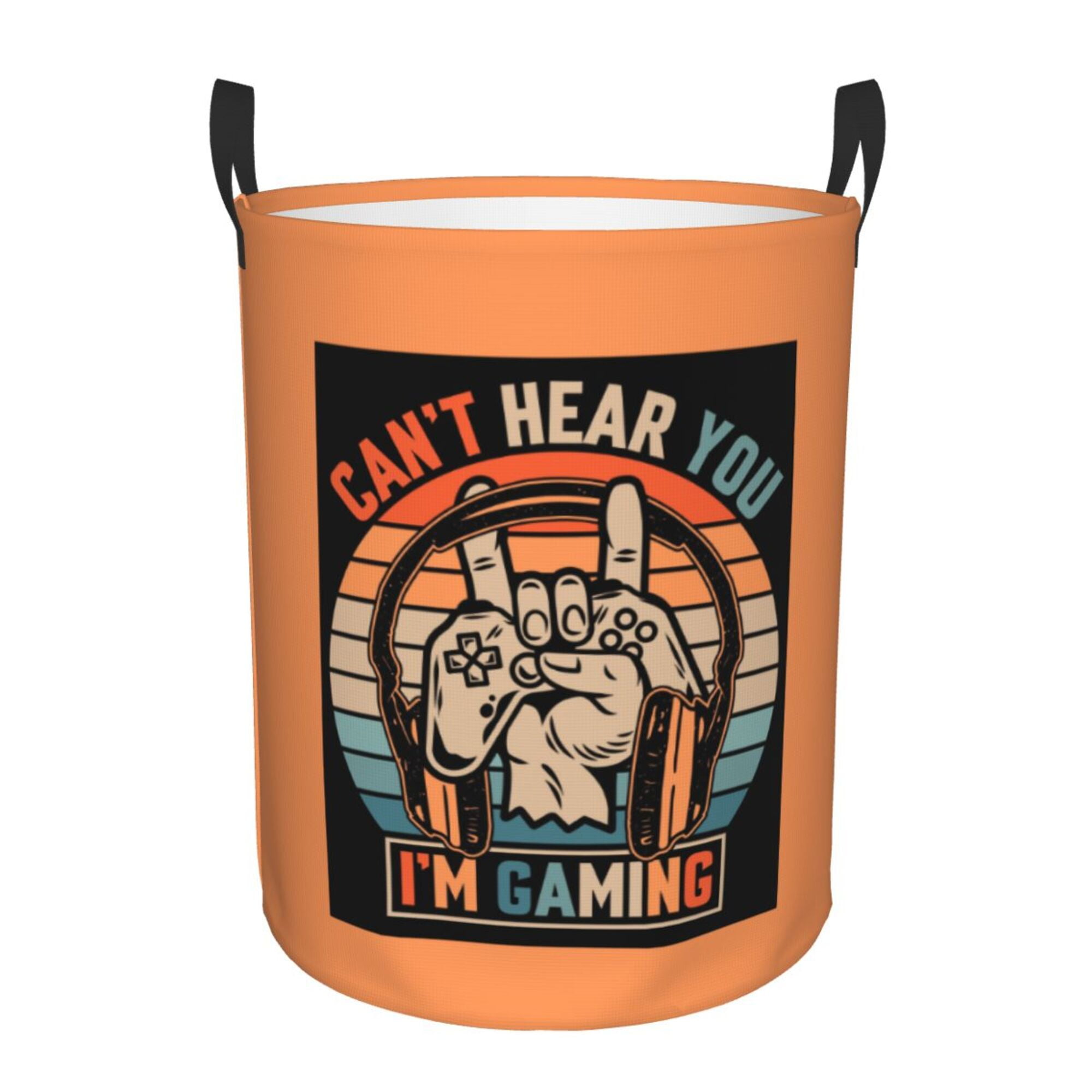 LNWH Laundry Basket, Cant Hear You Gaming Pattern Foldable Laundry ...