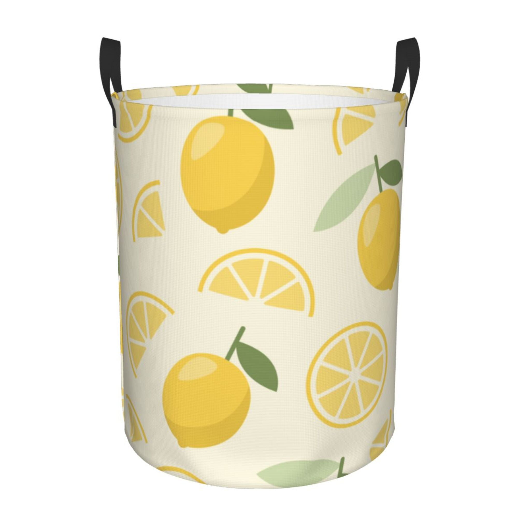 LNWH Laundry Basket, Cartoon Fruits Lemon Pattern Foldable Laundry ...