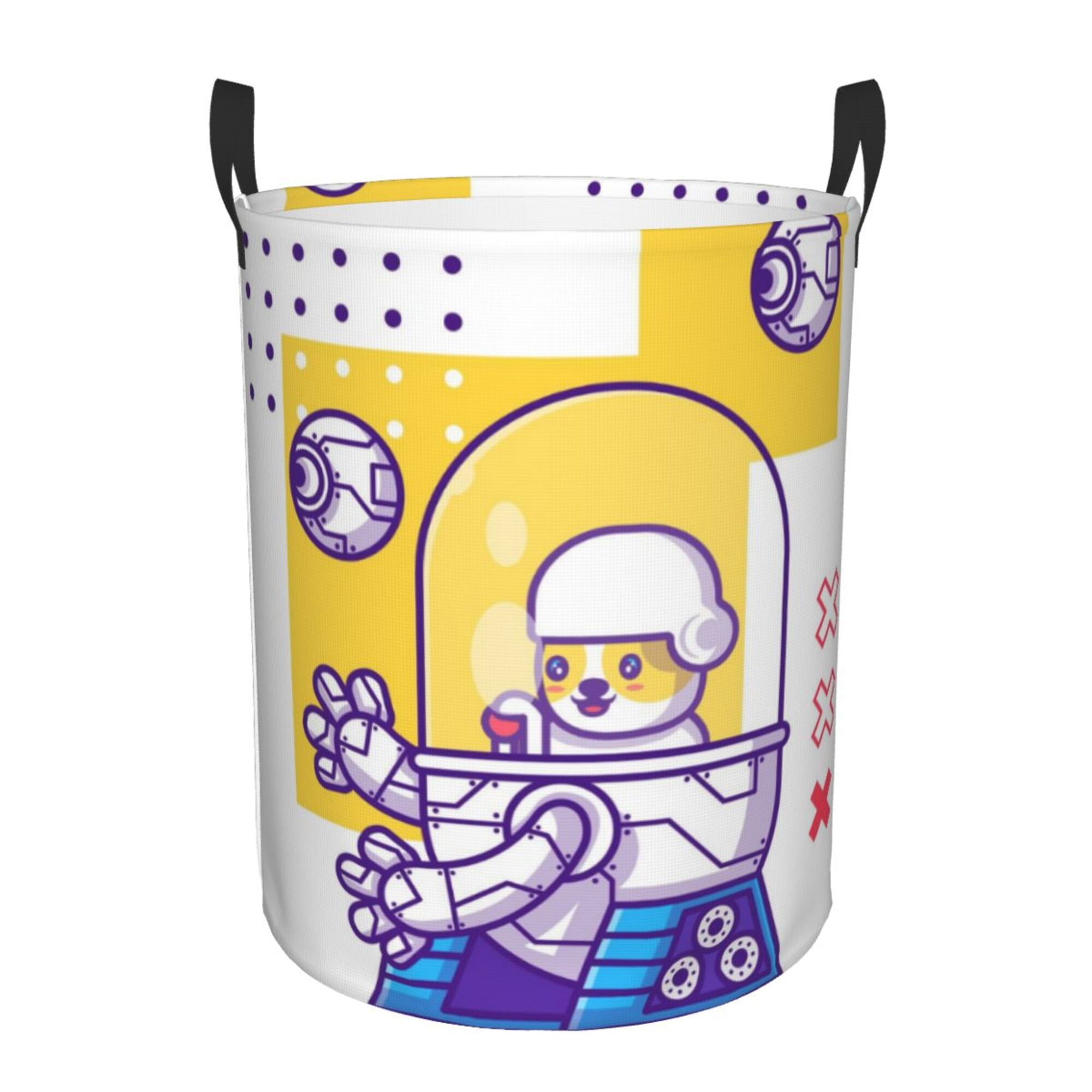 LNWH Laundry Basket, Cat Playing Ball Pattern Foldable Laundry Hamper ...