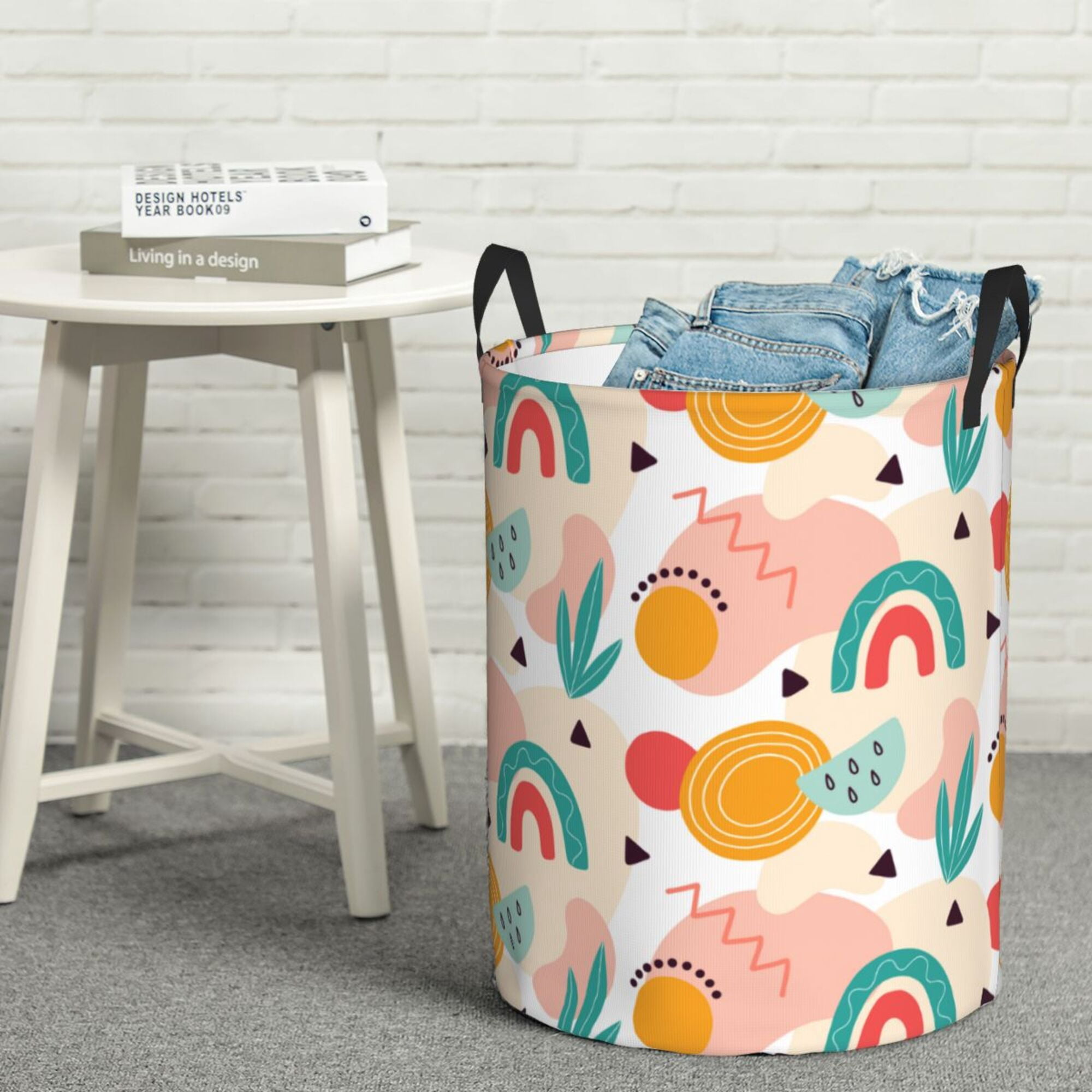 LNWH Laundry Basket, Cute Abstract Geometric Doodle Art Pattern ...