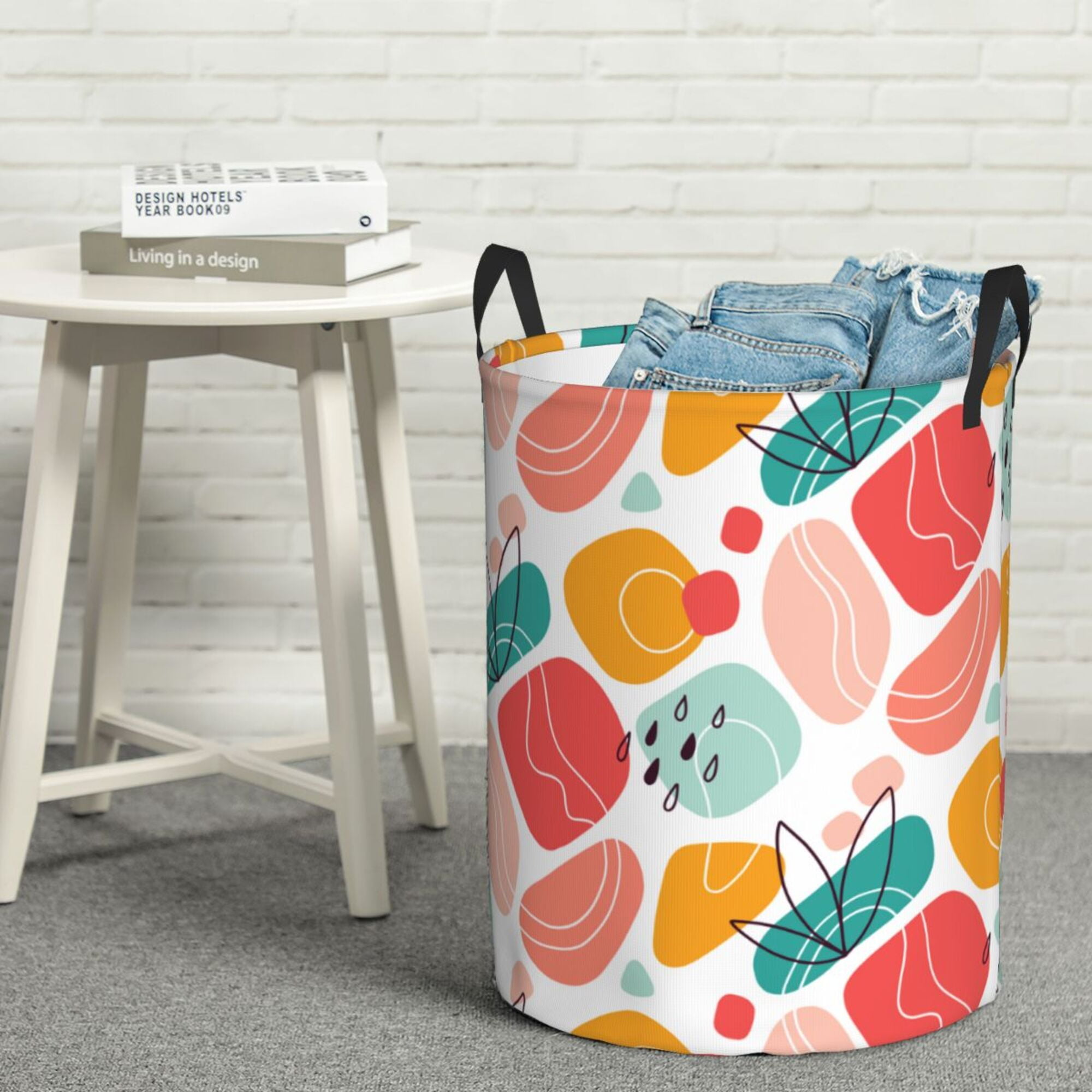 LNWH Laundry Basket, Geometric Abstract Graffiti Art Pattern Foldable ...