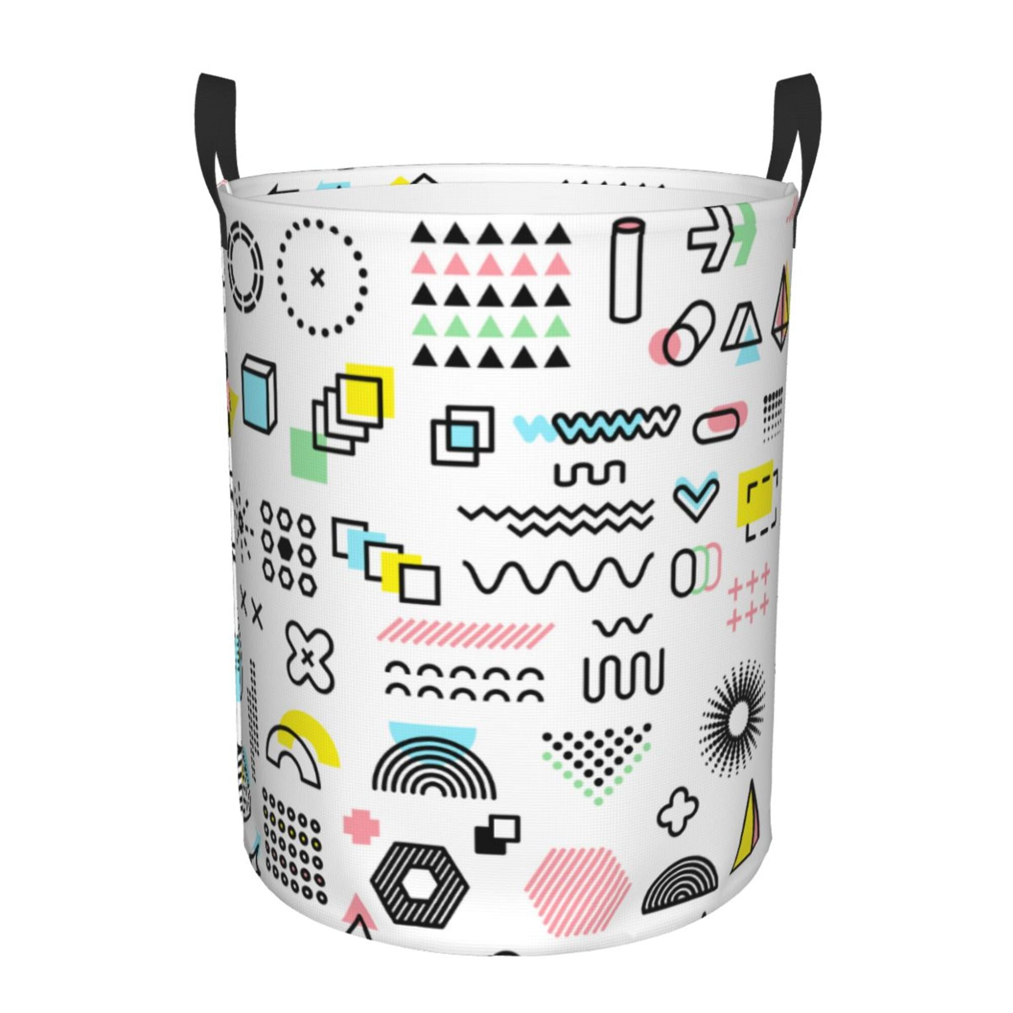 LNWH Laundry Basket, Geometric Shapes Seamless Pattern Foldable Laundry ...