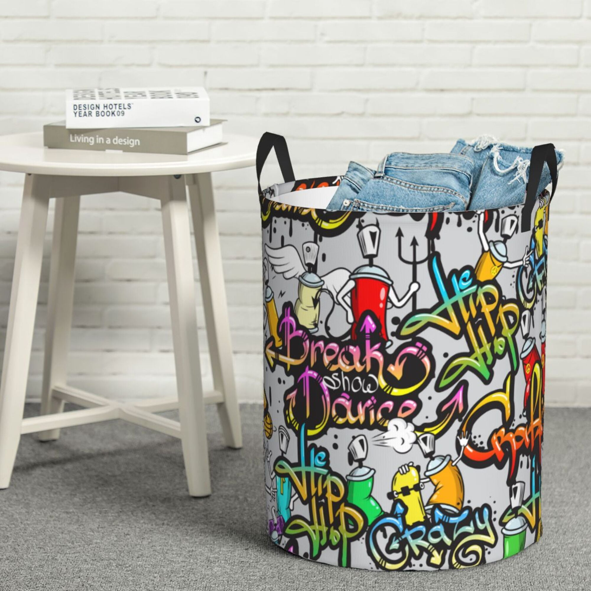 LNWH Laundry Basket, Graffiti Texture Urban Art Pattern Foldable ...