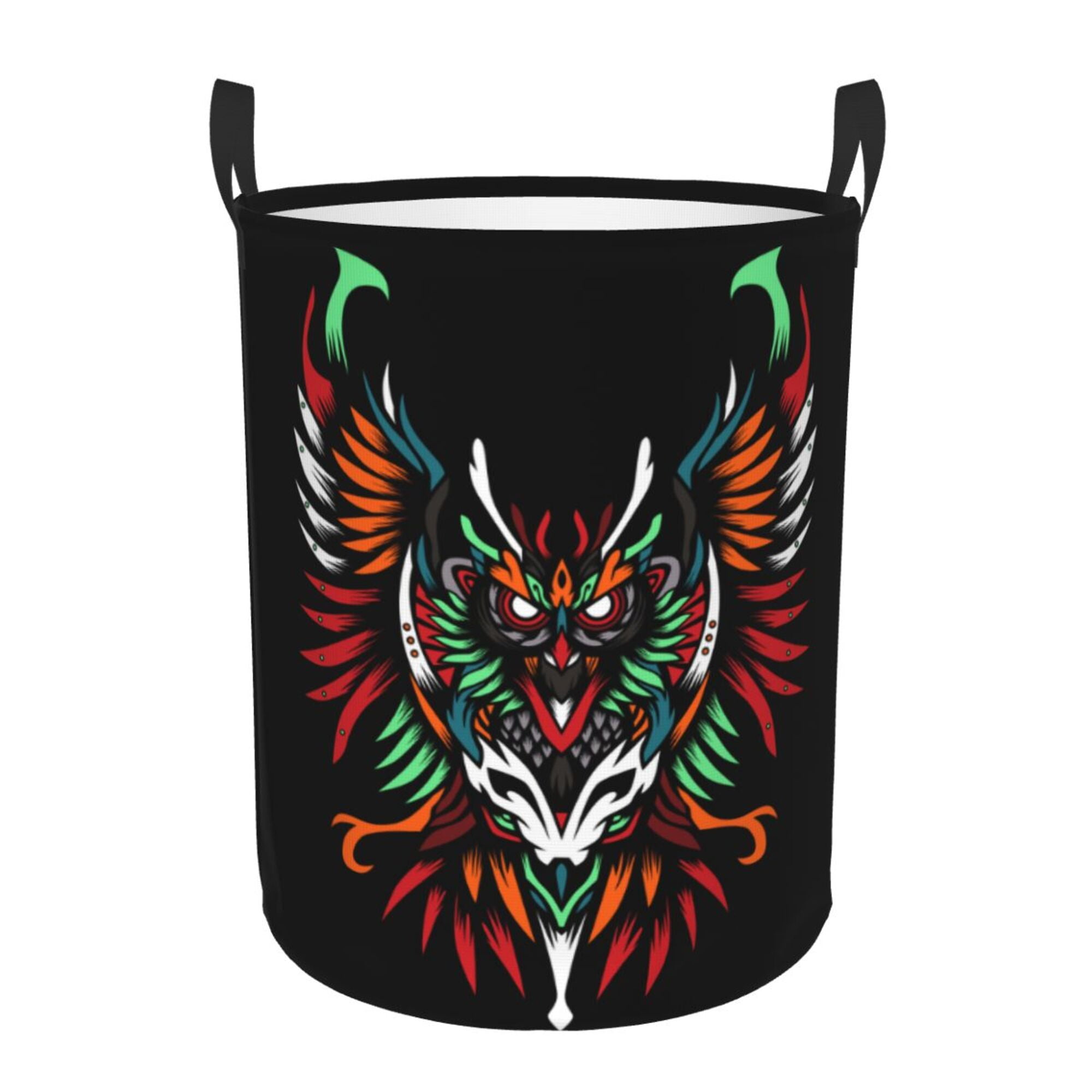 LNWH Laundry Basket, Owl Warrior Pattern Foldable Laundry Hamper with ...