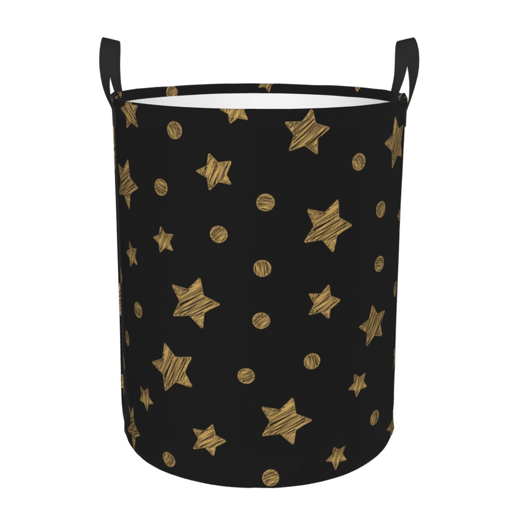 LNWH Laundry Basket, Retro Star Doodle Pattern Foldable Laundry Hamper ...