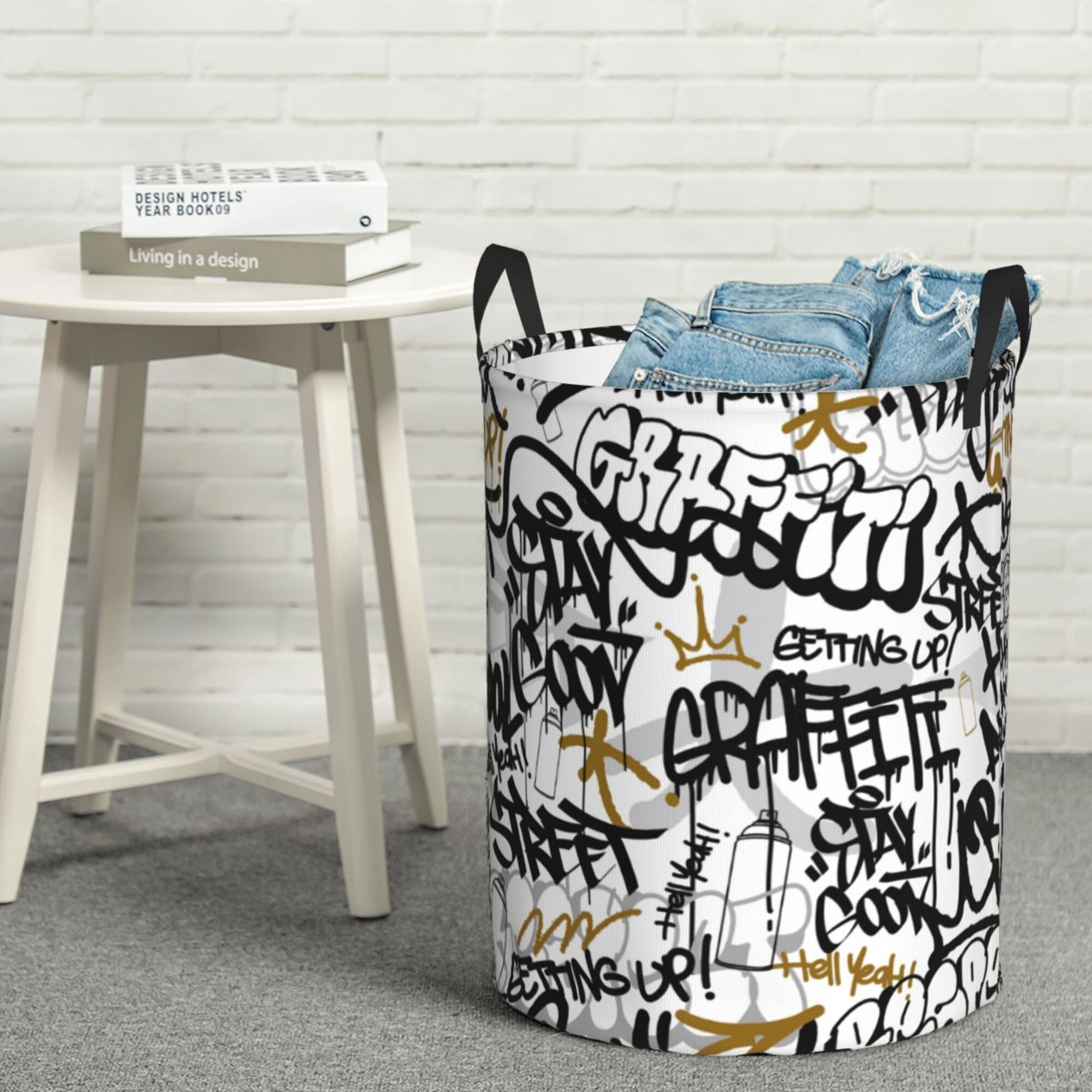 LNWH Laundry Basket, Seamless Graffiti Art Illustration Pattern ...