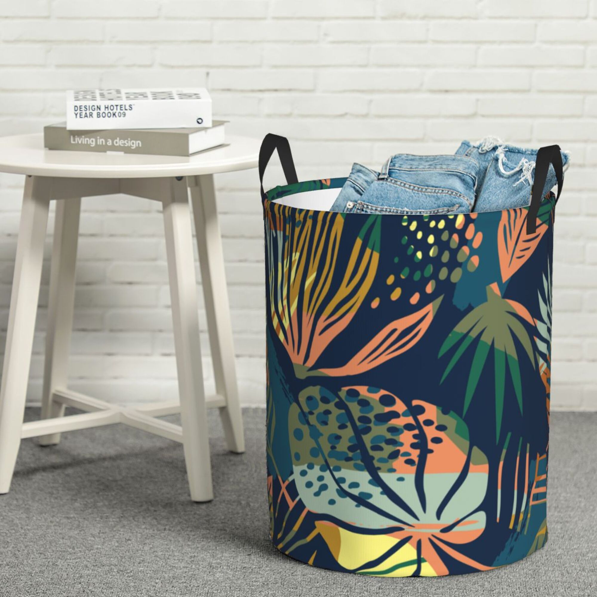 LNWH Laundry Basket, Tropical Plant Leaves Art Pattern Foldable Laundry ...
