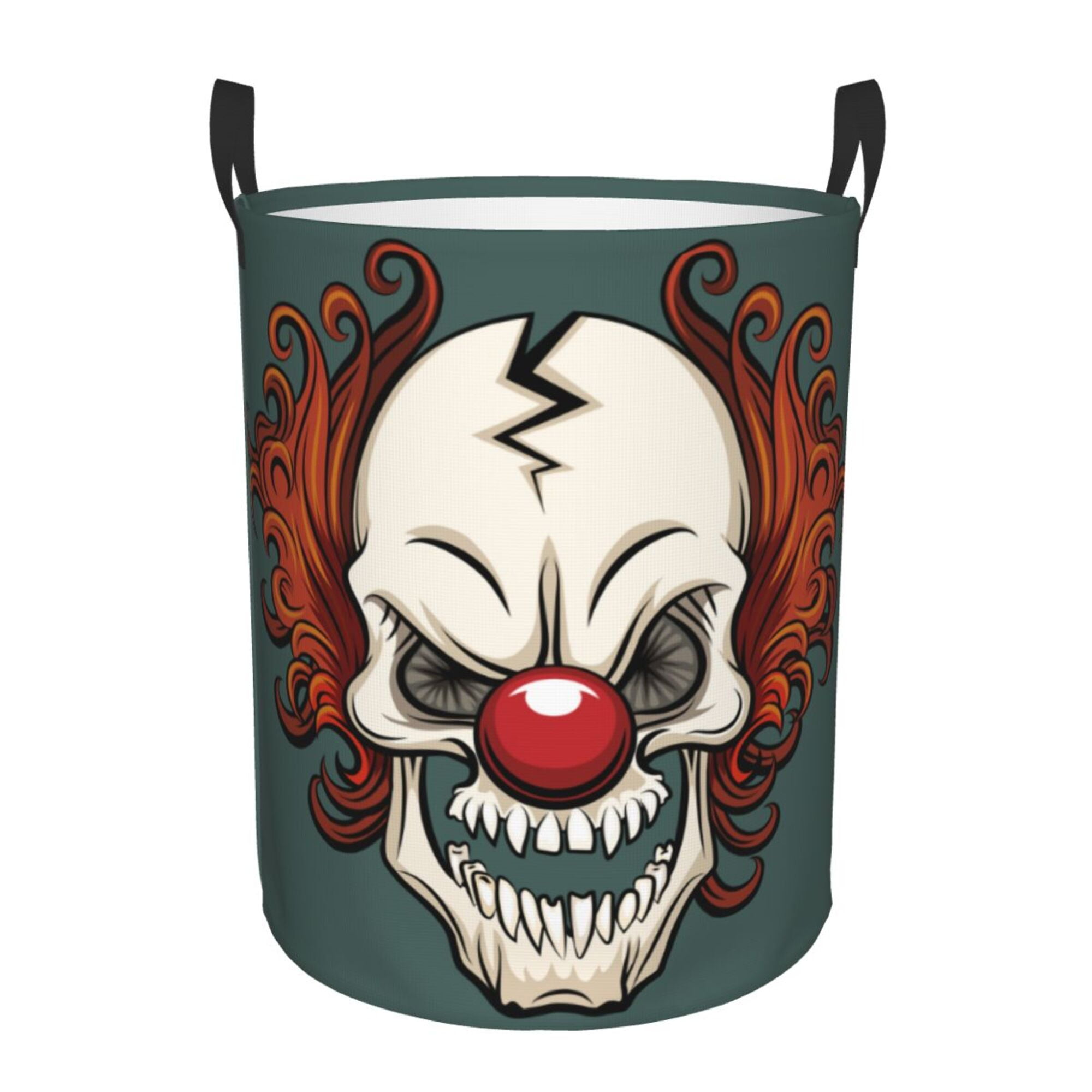 LNWH Laundry Basket, Vector Evil Clown Pattern Foldable Laundry Hamper ...