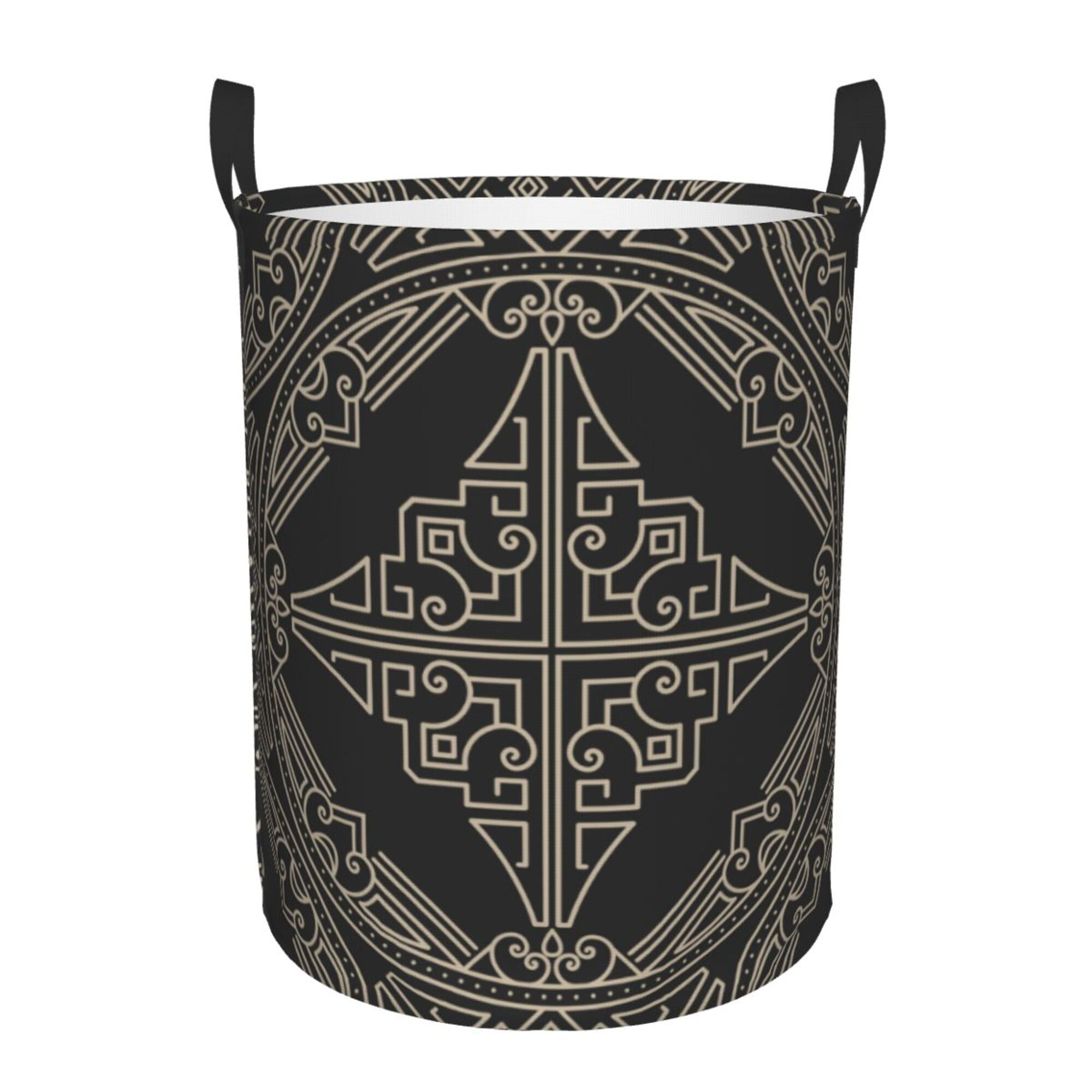 LNWH Laundry Basket, Zentangle Styled Geometric Pattern Foldable ...