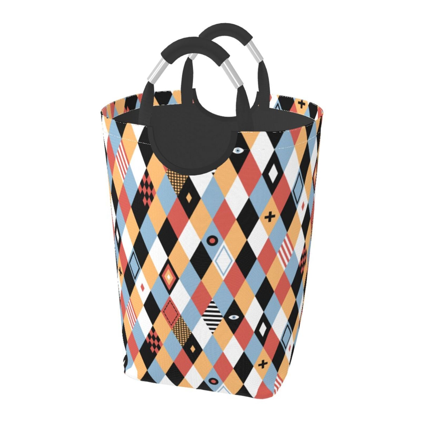 LNWH Modern Art Leisure Pattern Laundry Basket, 50L Large Capacity ...