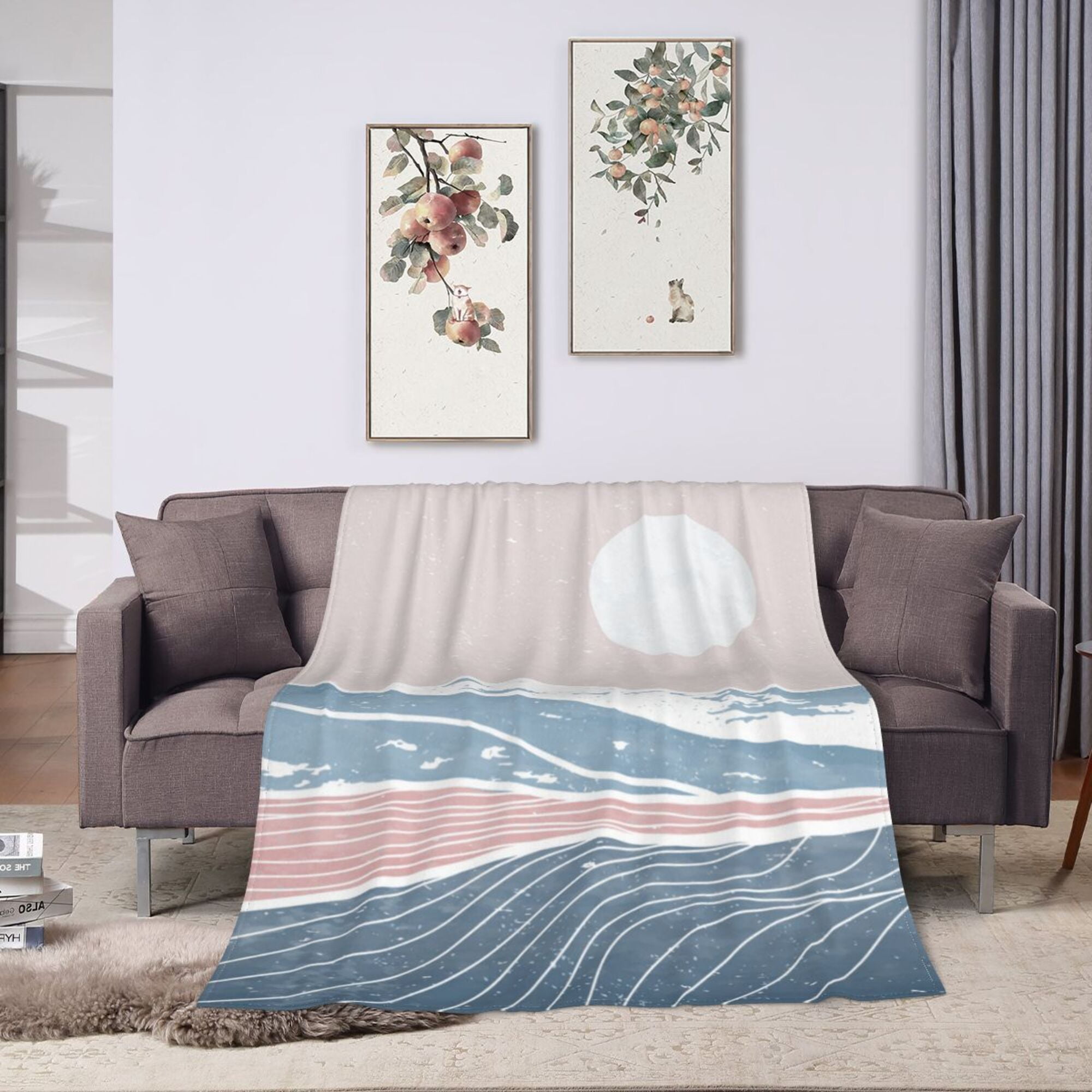 LNWH Modern Nordic Artmodern Nordic Art Pattern Throw Blanket, Fluffy ...
