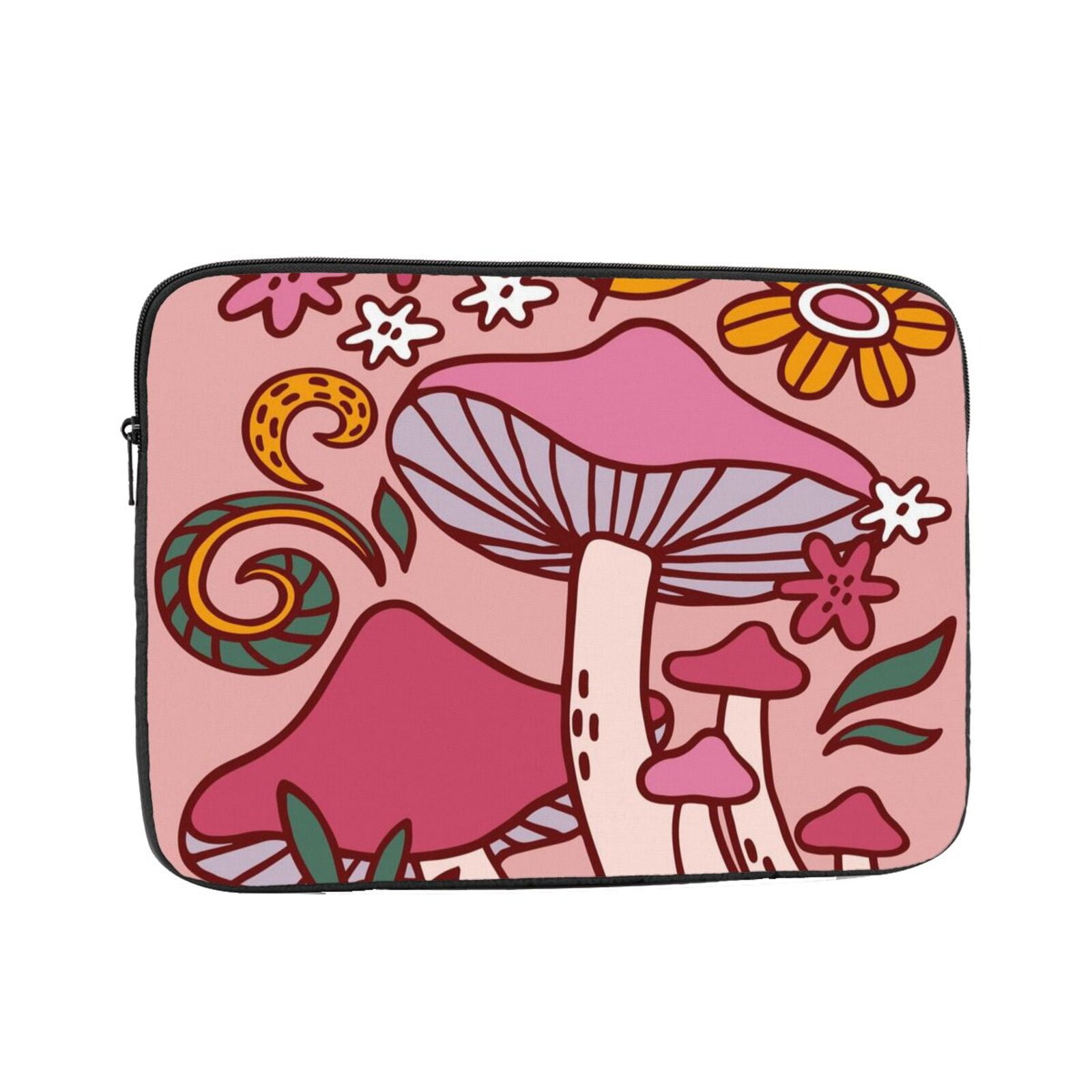 LNWH Mushrooms Flowers Autumn Folk Pattern Laptop Sleeve, Notebook ...