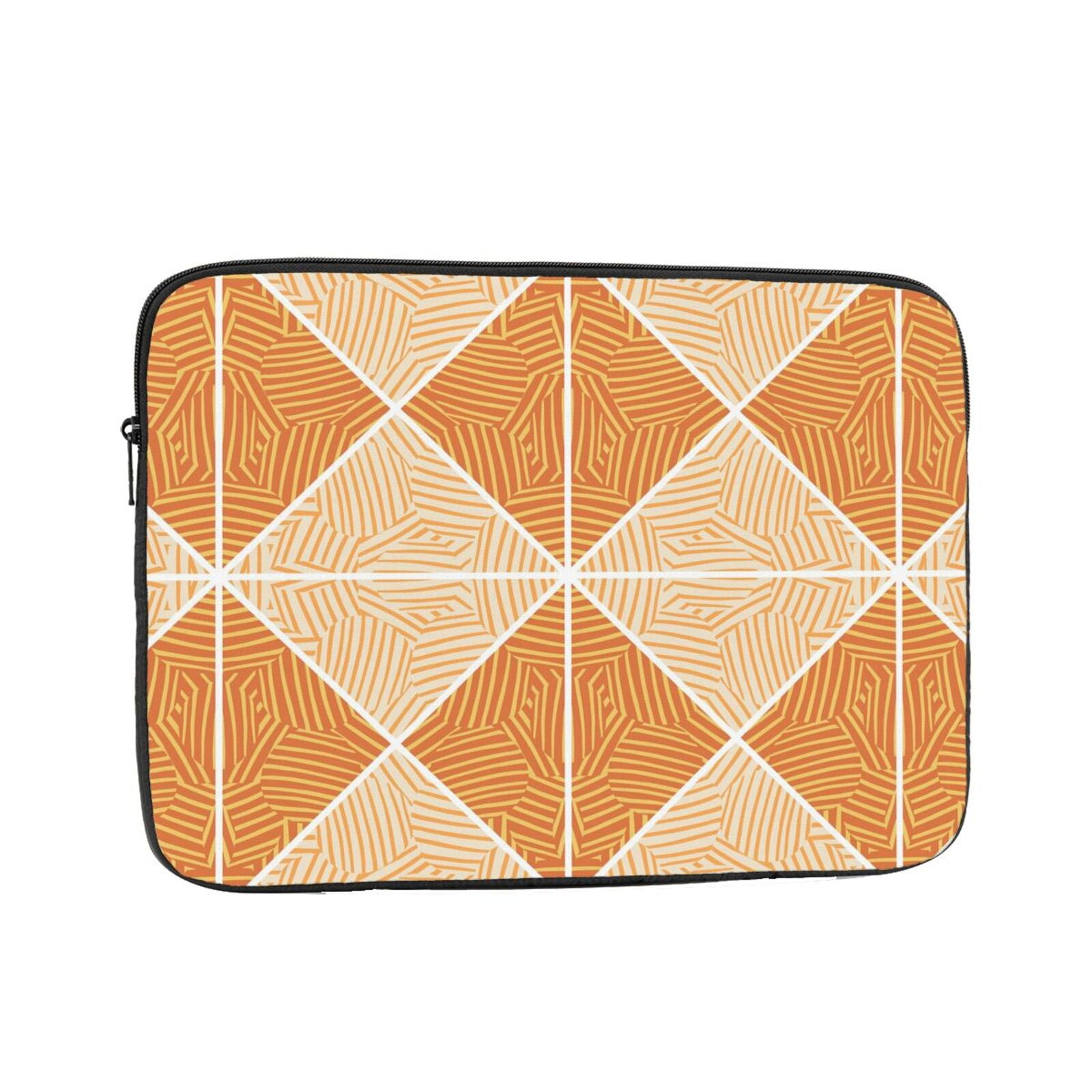 LNWH Orange Abstract Stripe Art Pattern Laptop Sleeve, Notebook ...