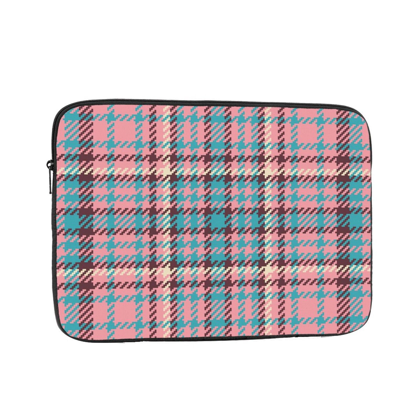 LNWH Pink Check Plaid Background Pattern Laptop Sleeve, Notebook ...