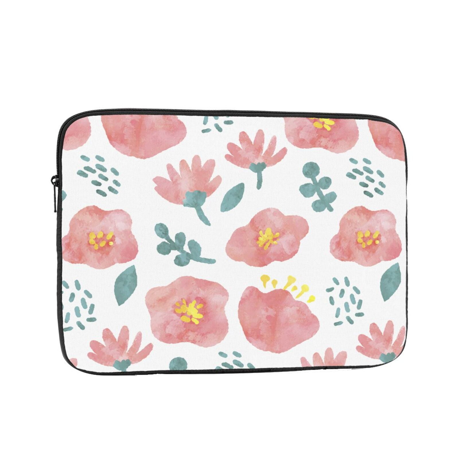 LNWH Pink Flowers Watercolor Pattern Laptop Sleeve, Notebook Computer ...