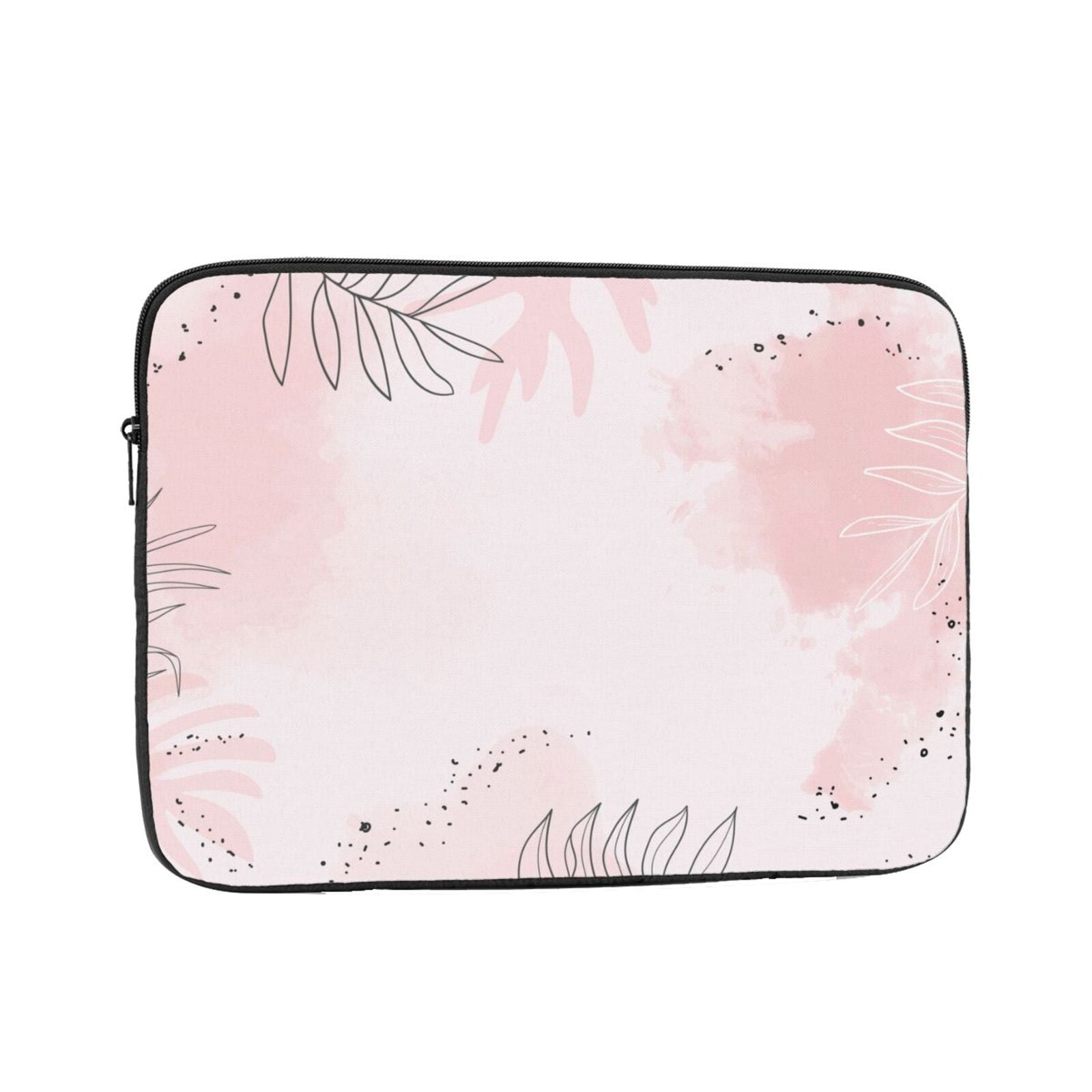 LNWH Pink Jungle Leaves Pattern Laptop Sleeve, Notebook Computer Pocket ...