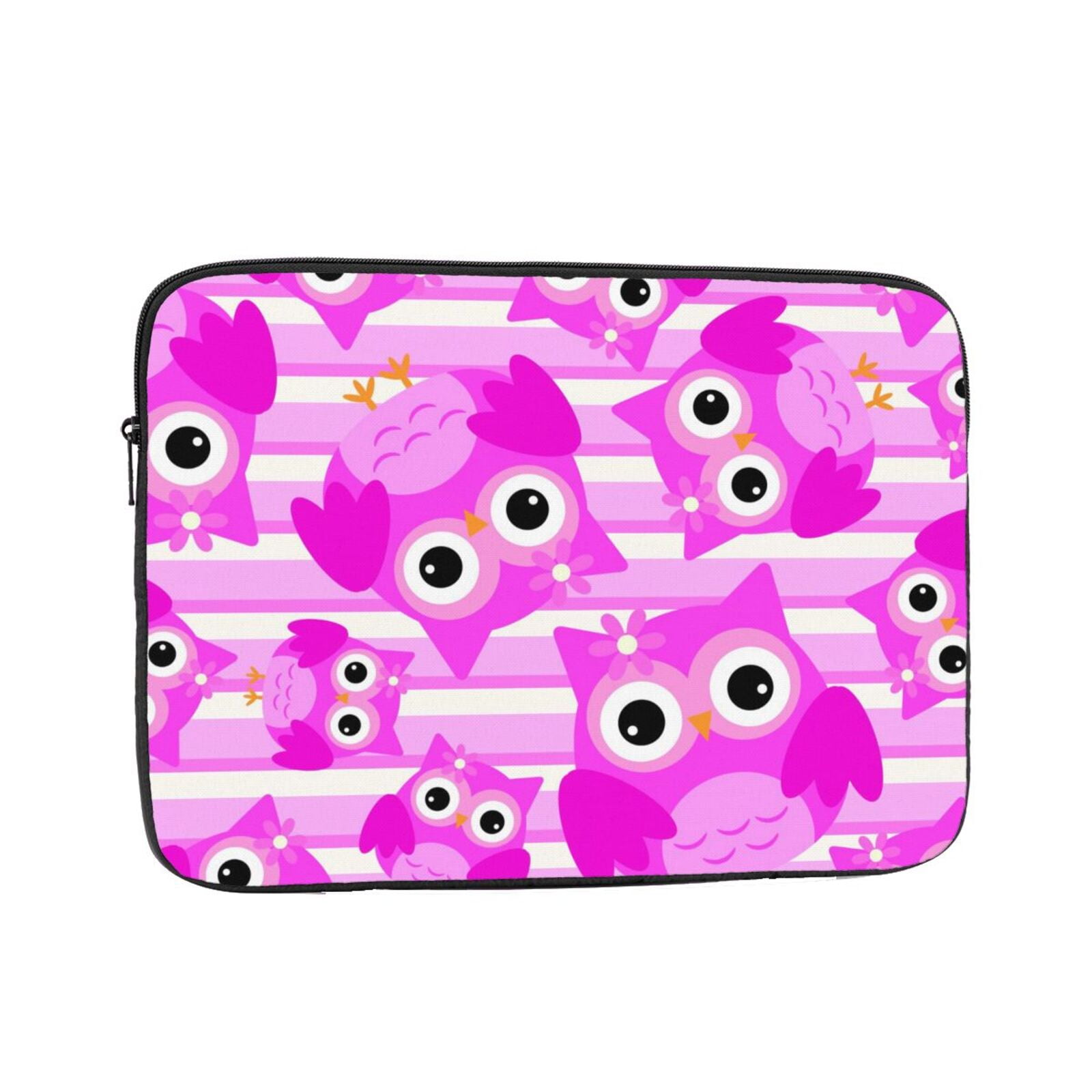 LNWH Pink Owl Bird Pattern Laptop Sleeve, Notebook Computer Pocket ...