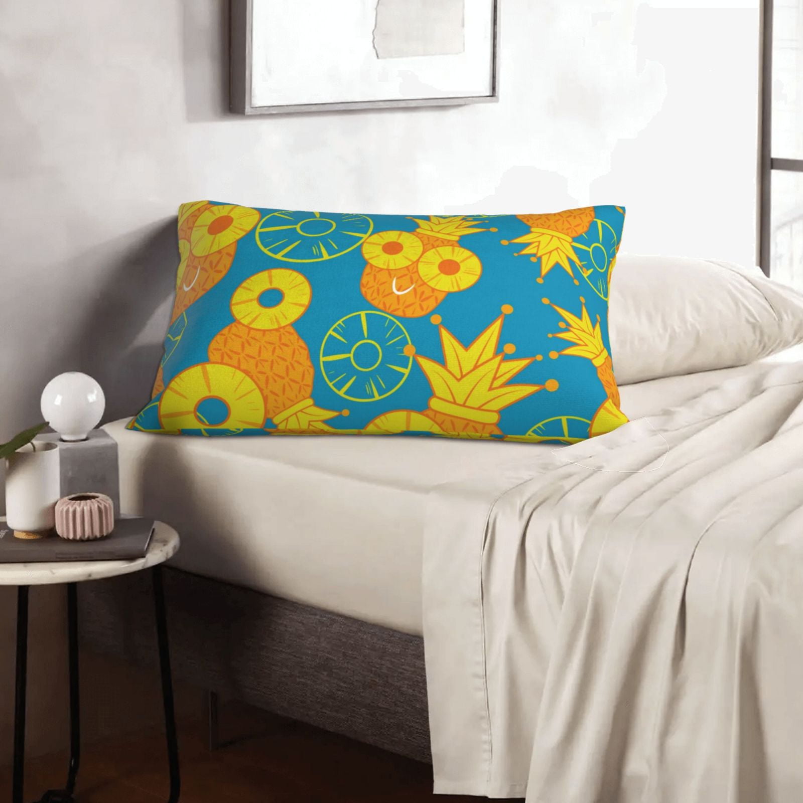 LNWH Rectangle Pillow Cover, Funny Pineapple Cute Doodle Cushion Covers ...