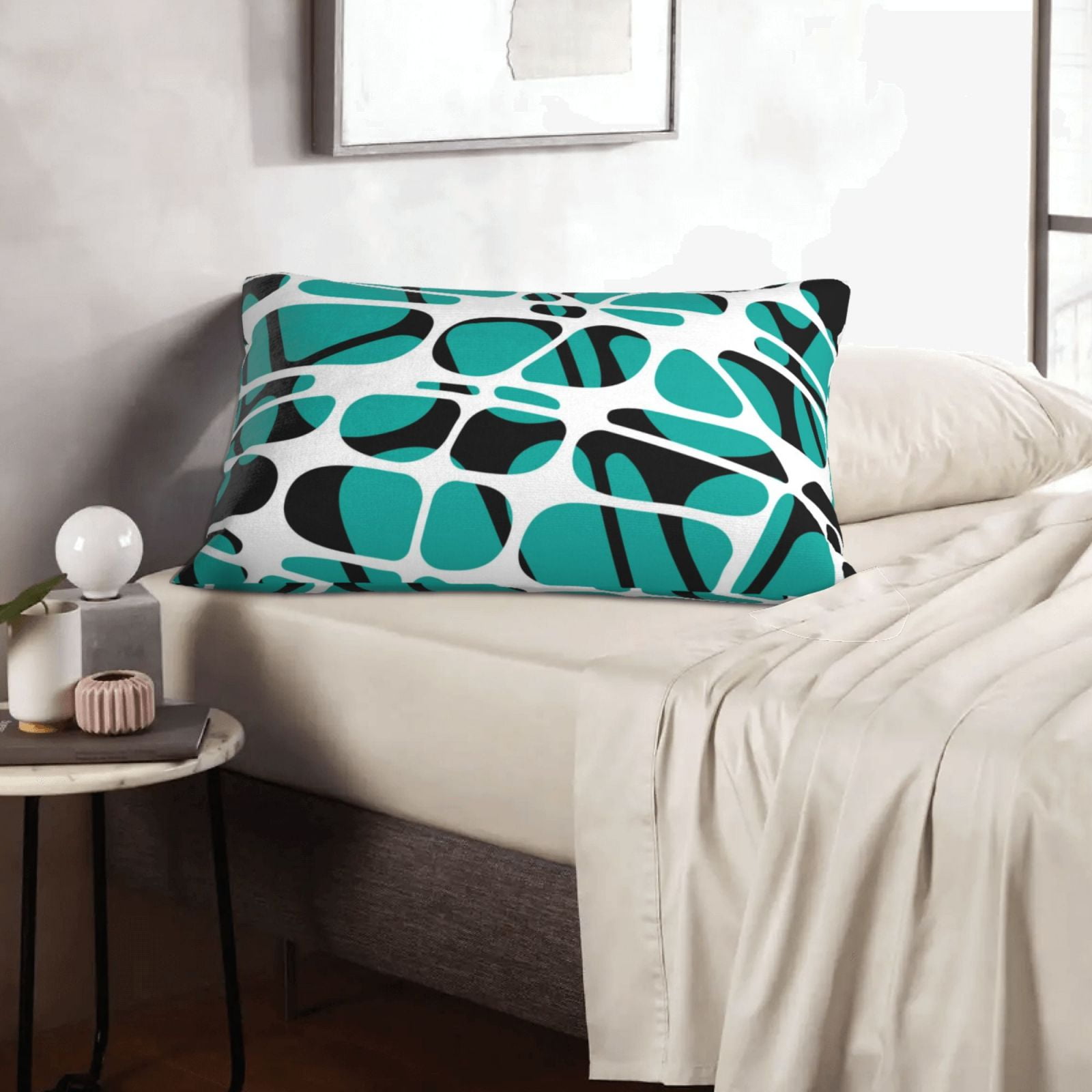 LNWH Rectangle Pillow Cover, Mesh Fashion Square Plaid Cushion Covers ...