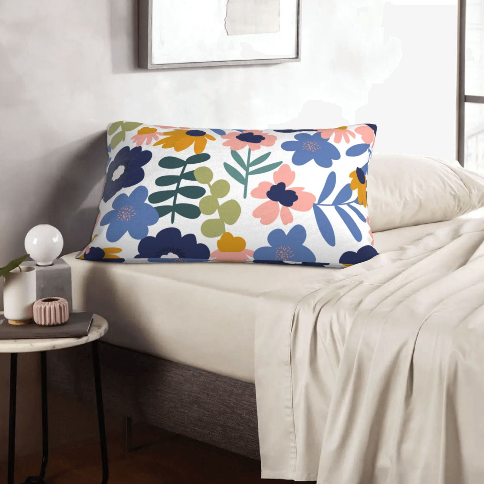 LNWH Rectangle Pillow Cover, Modern Floral Seamless Graffiti Art ...