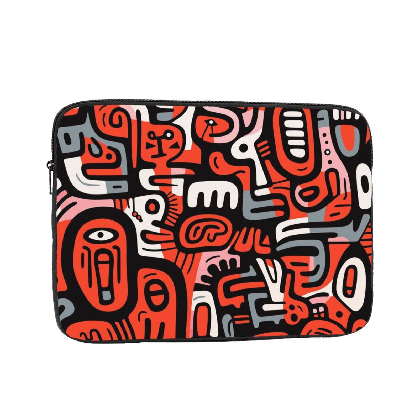 LNWH Red Abstract Monster Pattern Laptop Sleeve, Notebook Computer ...