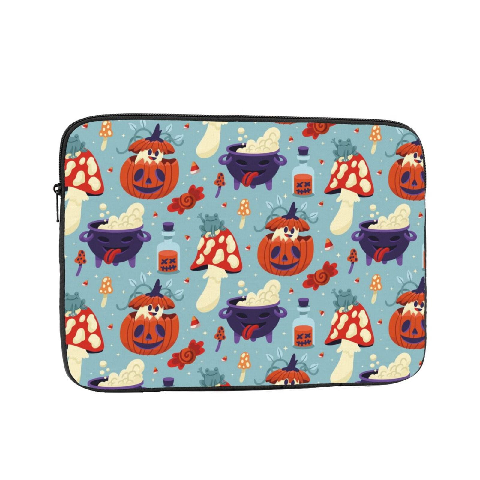 LNWH Spooky Pumpkin Poison Mushroom Pattern Laptop Sleeve, Notebook ...