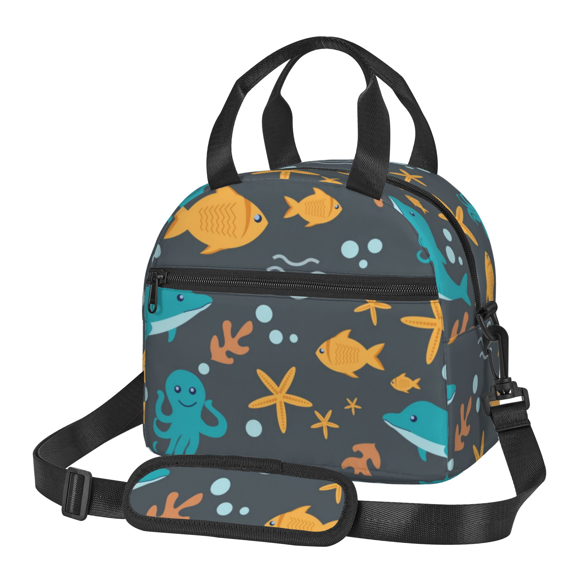 LNWH Starfish Beach Ocean Pattern Lunch Bag, Reusable High Capacity ...