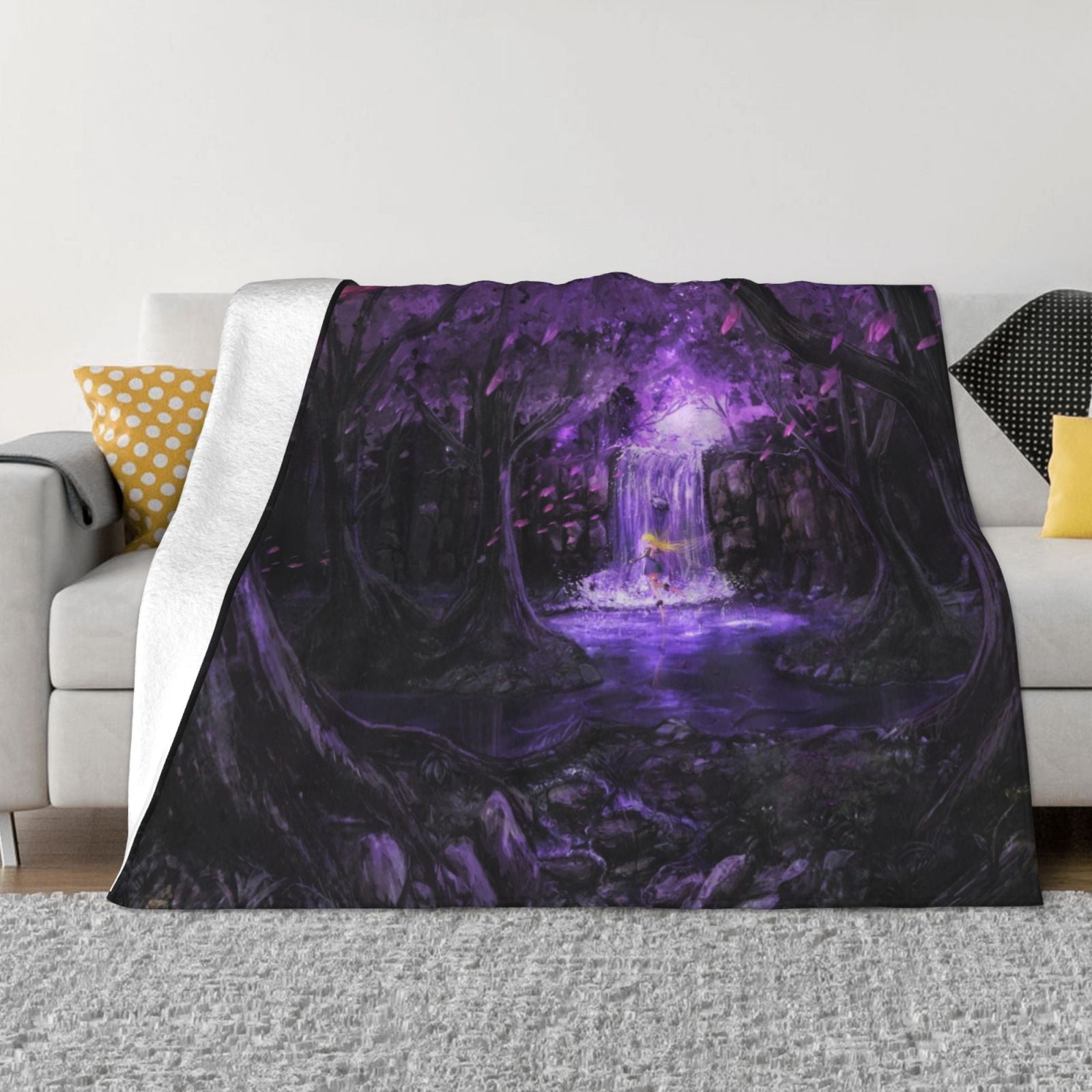 LNWH Super Soft Flannel Bed Blanket, Cozy Fluffy Warm All Seasons Elf ...