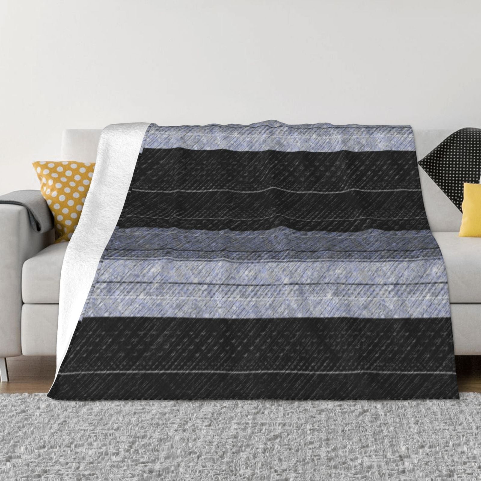 LNWH Super Soft Flannel Bed Blanket, Cozy Fluffy Warm All Seasons ...