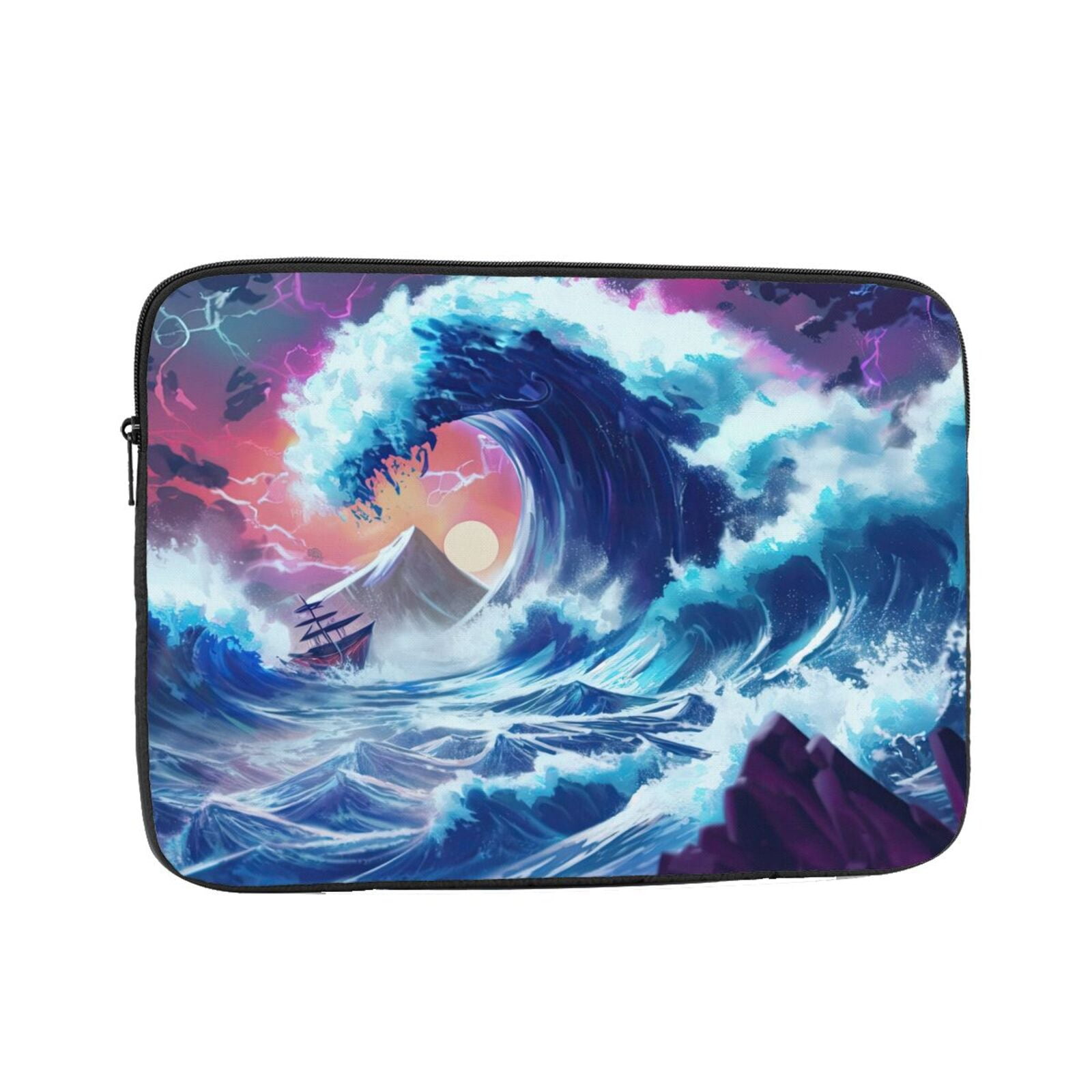 LNWH Tsunami Storm Pattern Laptop Sleeve, Notebook Computer Pocket ...