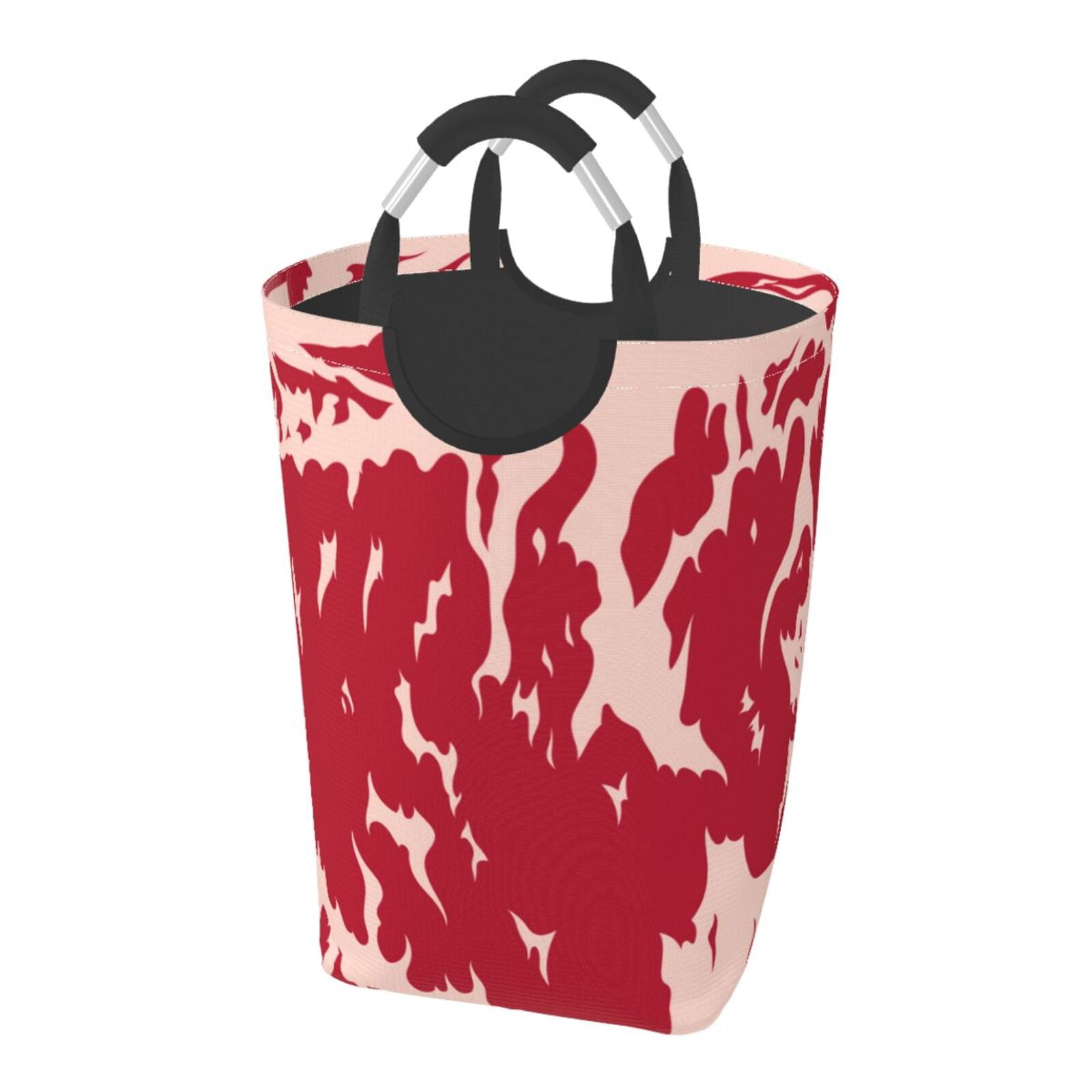 LNWH Vector Meat Texture Pattern Laundry Basket, 50L Large Capacity ...
