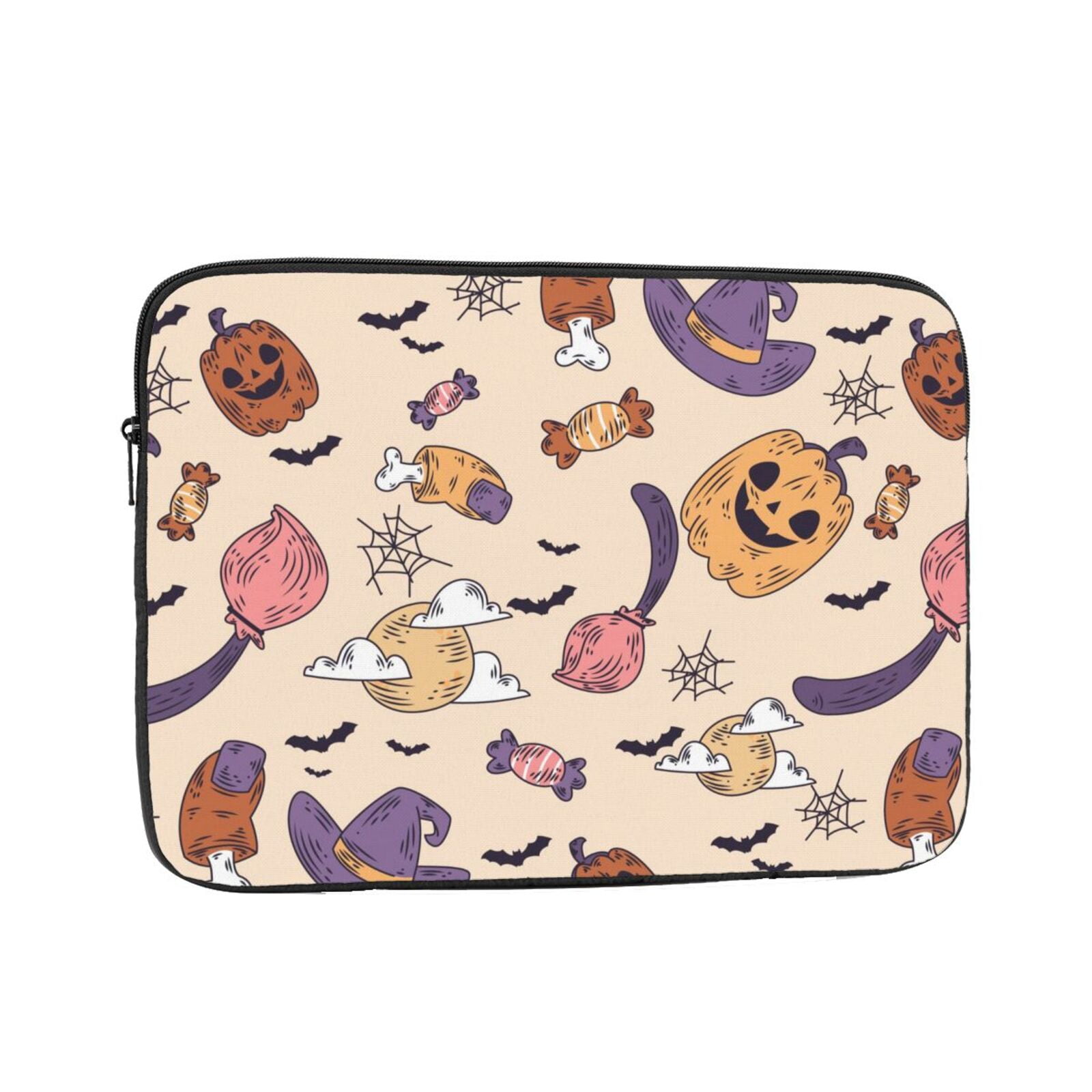 LNWH Vintage Halloween Scary Spooky Pattern Laptop Sleeve, Notebook ...