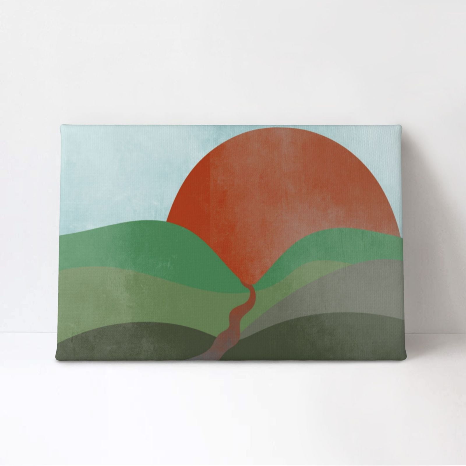 LNWH Wall Art Prints, Boho Sunrise Sunset Pattern Canvas Painting for ...