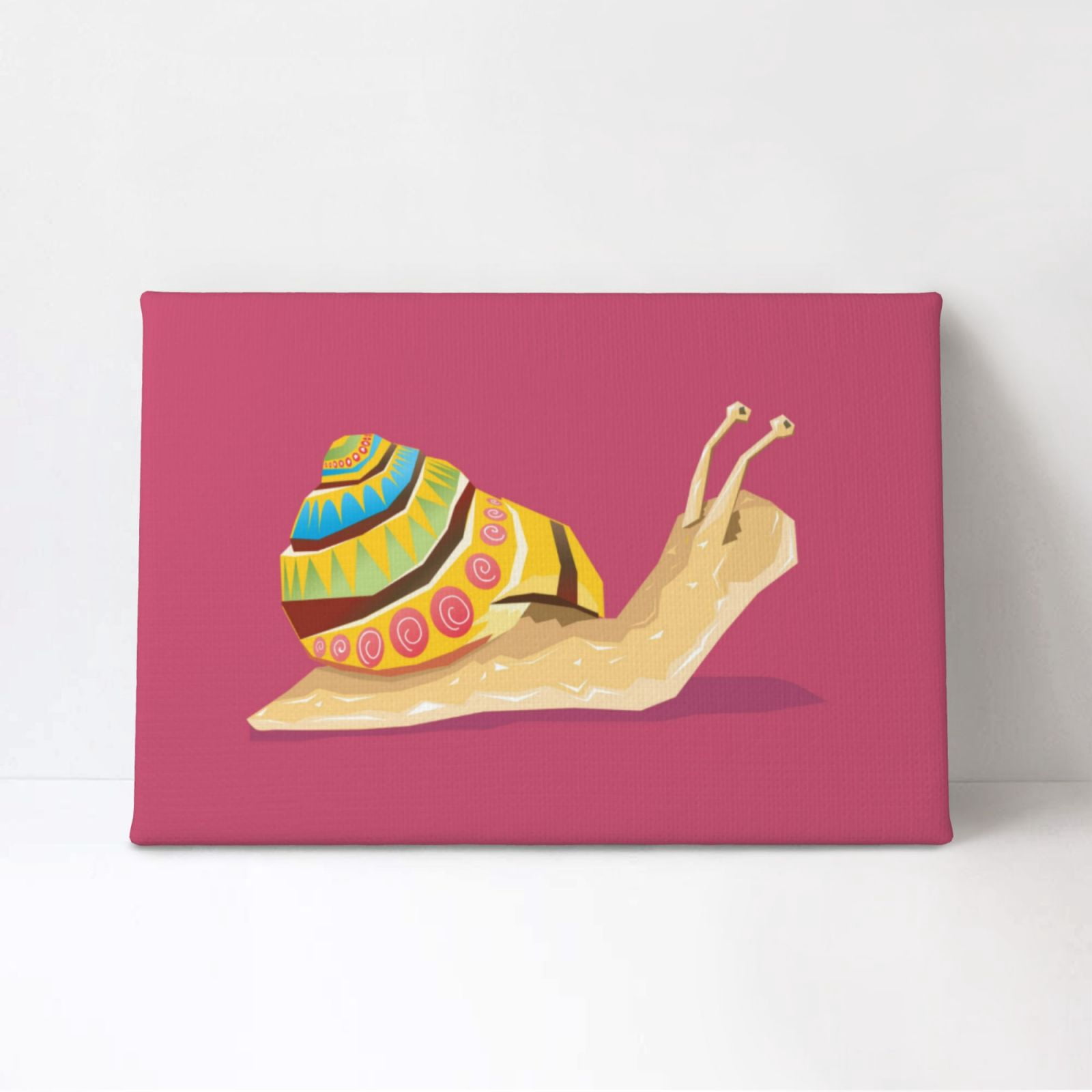 LNWH Wall Art Prints, Speedy Snail Cartoon Drawing Art Pattern Canvas ...