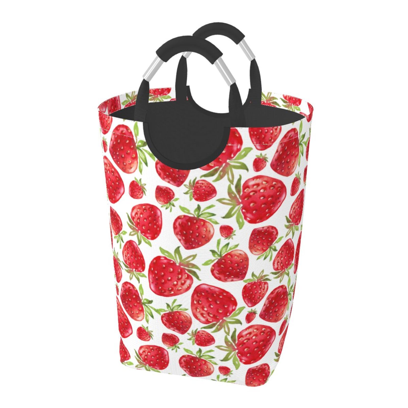 LNWH Watercolor Red Strawberry Pattern Laundry Basket, 50L Large ...