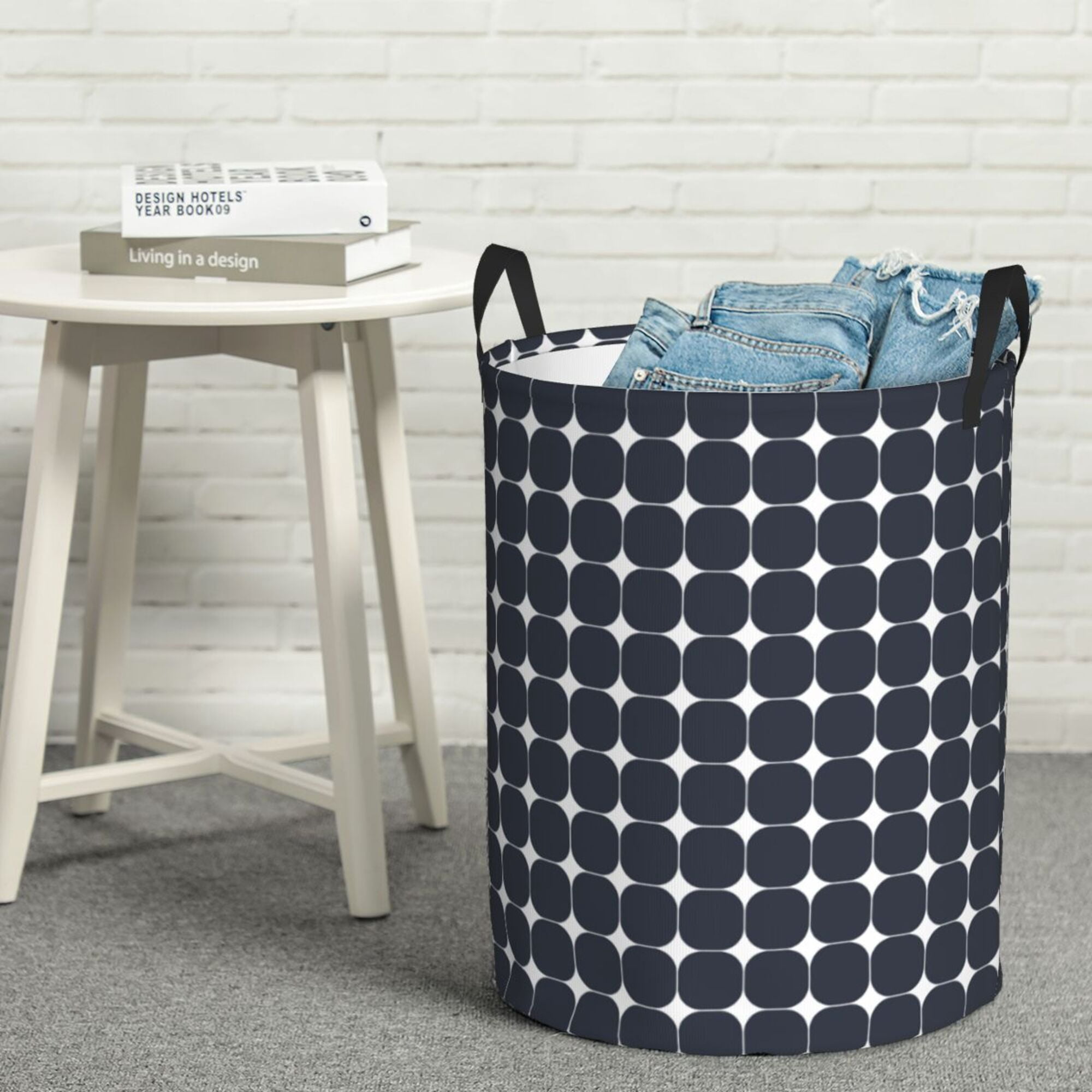 LNWH Waterproof Laundry Basket with Handles, Modern Seamless ...
