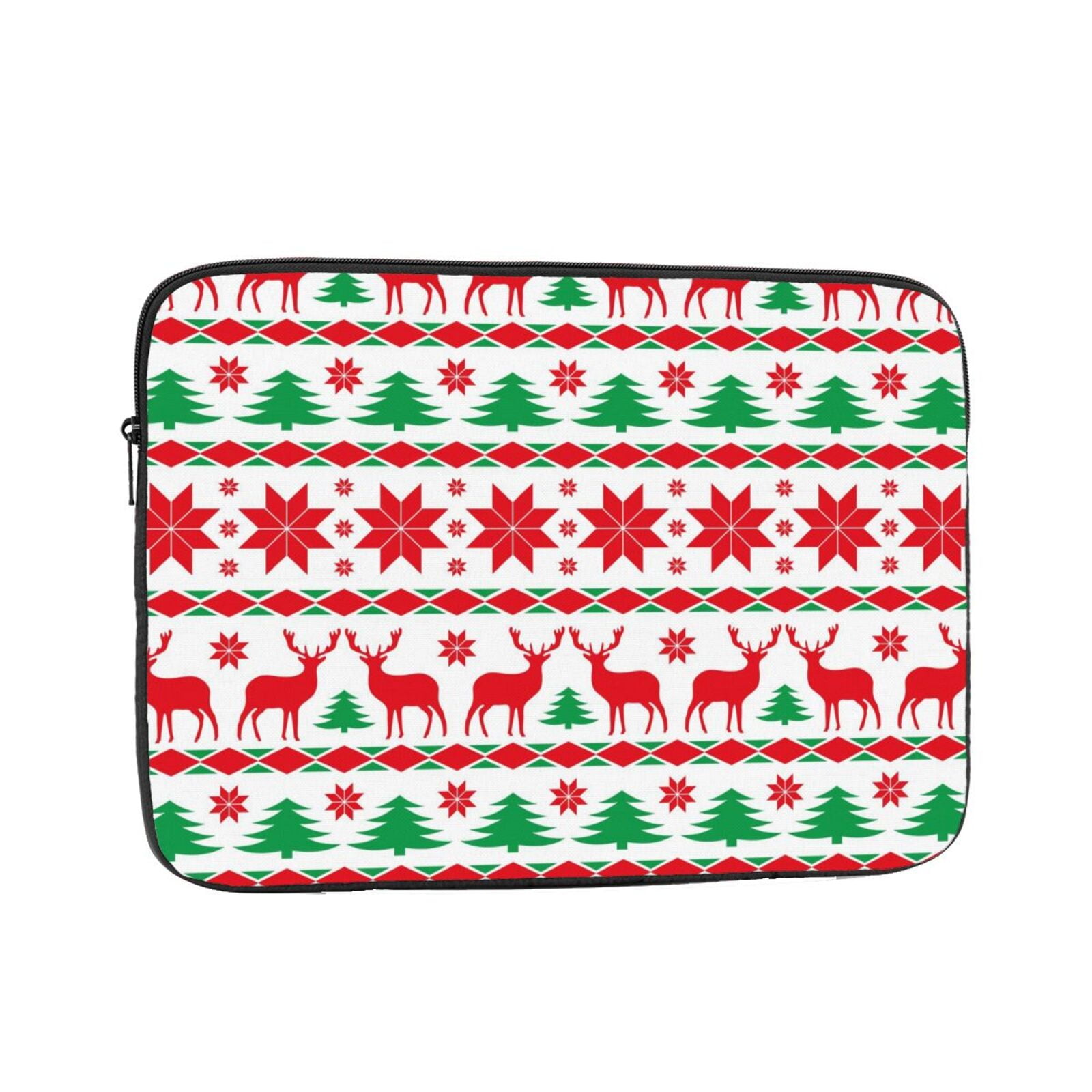 LNWH Winter Snowflake Vintage Deer Pattern Laptop Sleeve, Notebook ...