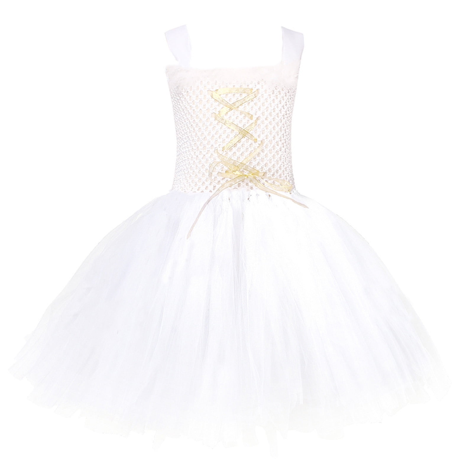 LNWUY (2-12 Years) White Angel Wings Children's Dress Stage Show ...
