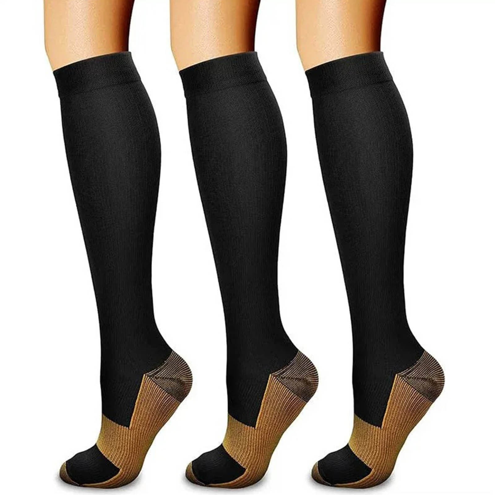 LNWUY 3 Pack Compression Socks, Compression Sock for Women Circulation ...