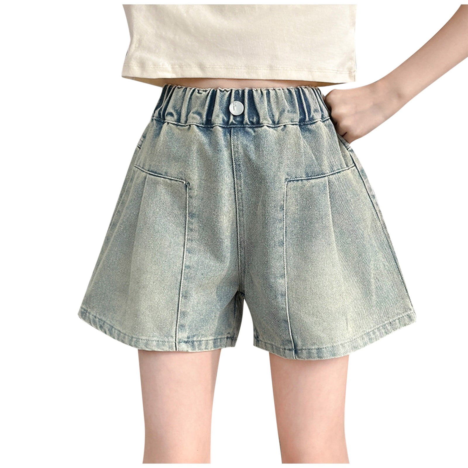 LNWUY (5-16 Years) Middle and Large Children's Denim Shorts Summer Thin ...