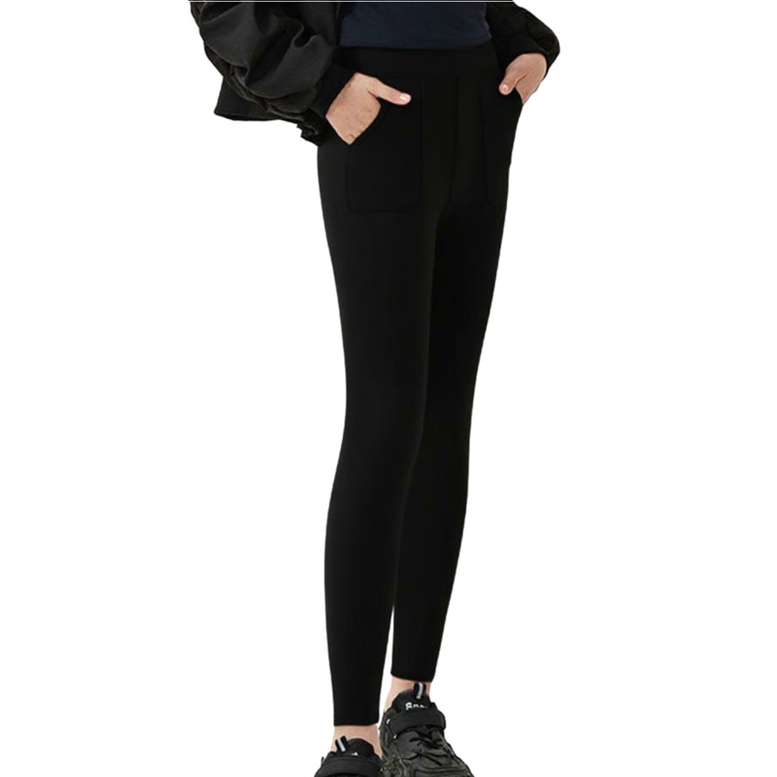 LNWUY Girls New Autumn Solid Color Pocket Cotton Bottom Pants Stretch Leggings Children's Yoga ...